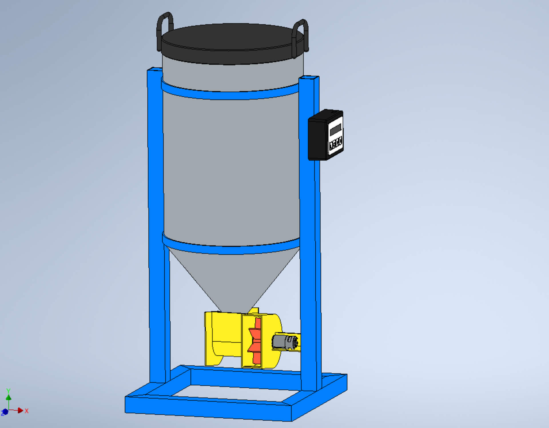 Directional Fish Feeder Centrifugal Spreader Rotary - 3D Model by surf3d