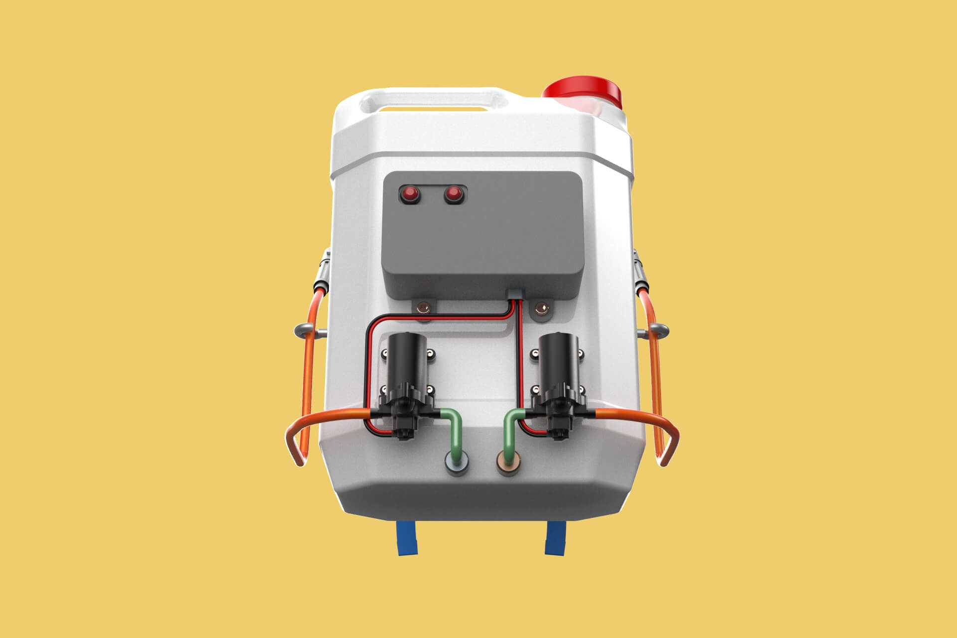 Diy Electric Sprayer Knapsack Jerrycan Tank Pump Battery - 3D Model by ...