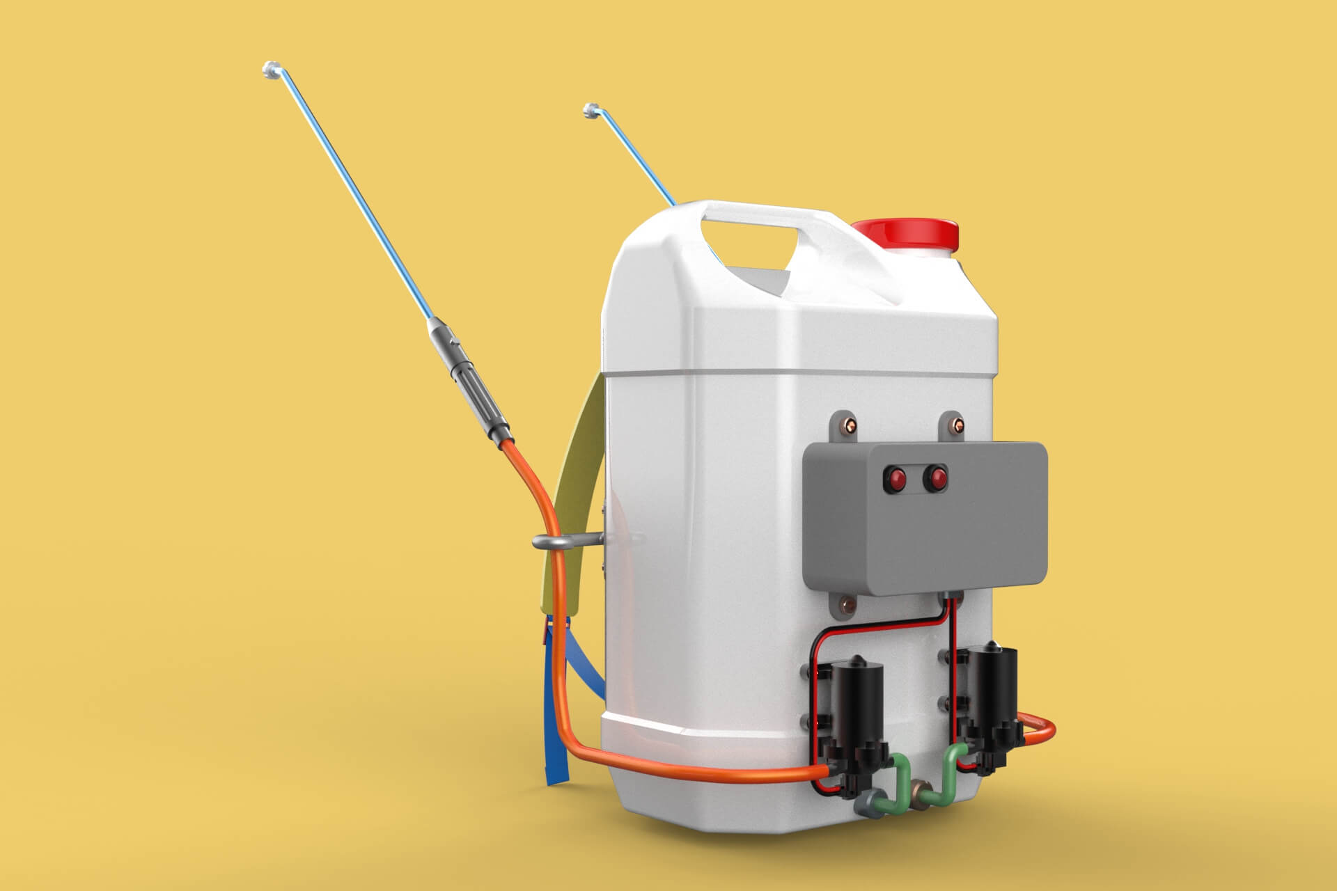 Diy Electric Sprayer Knapsack Jerrycan Tank Pump Battery - 3D Model by ...