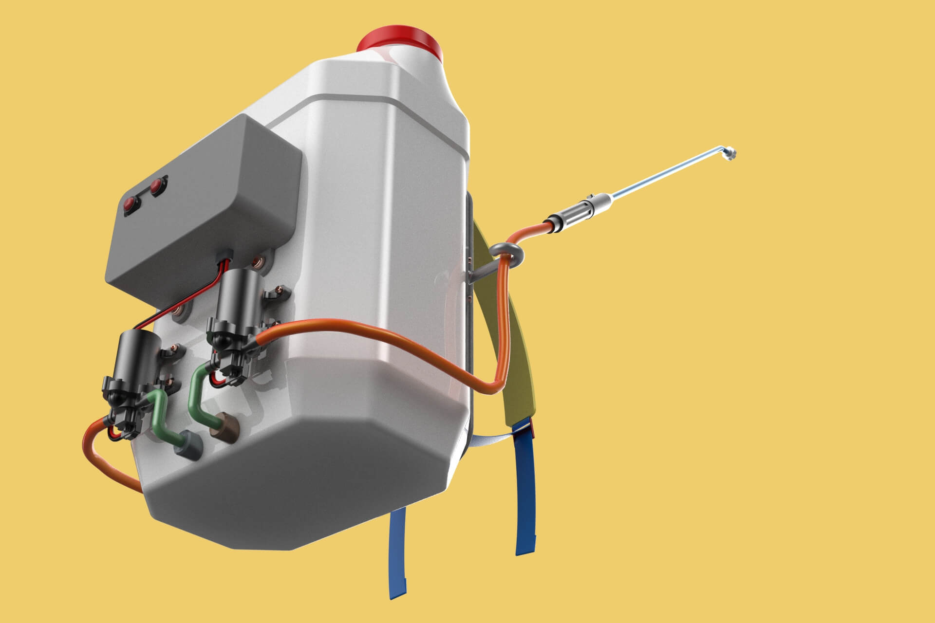 Diy Electric Sprayer Knapsack Jerrycan Tank Pump Battery - 3D Model by ...
