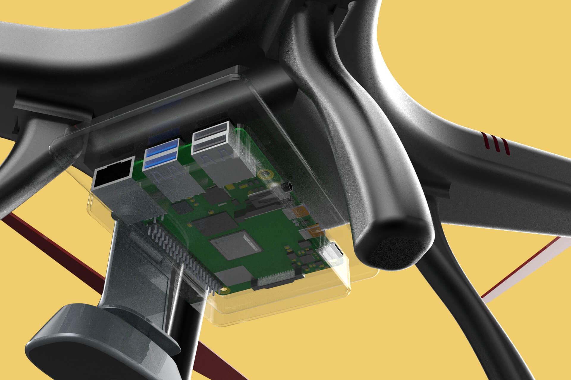 Drone Webcam HD Camera Mod Quadcopter UAV Uas Aerial Fpv RC - 3D Model ...