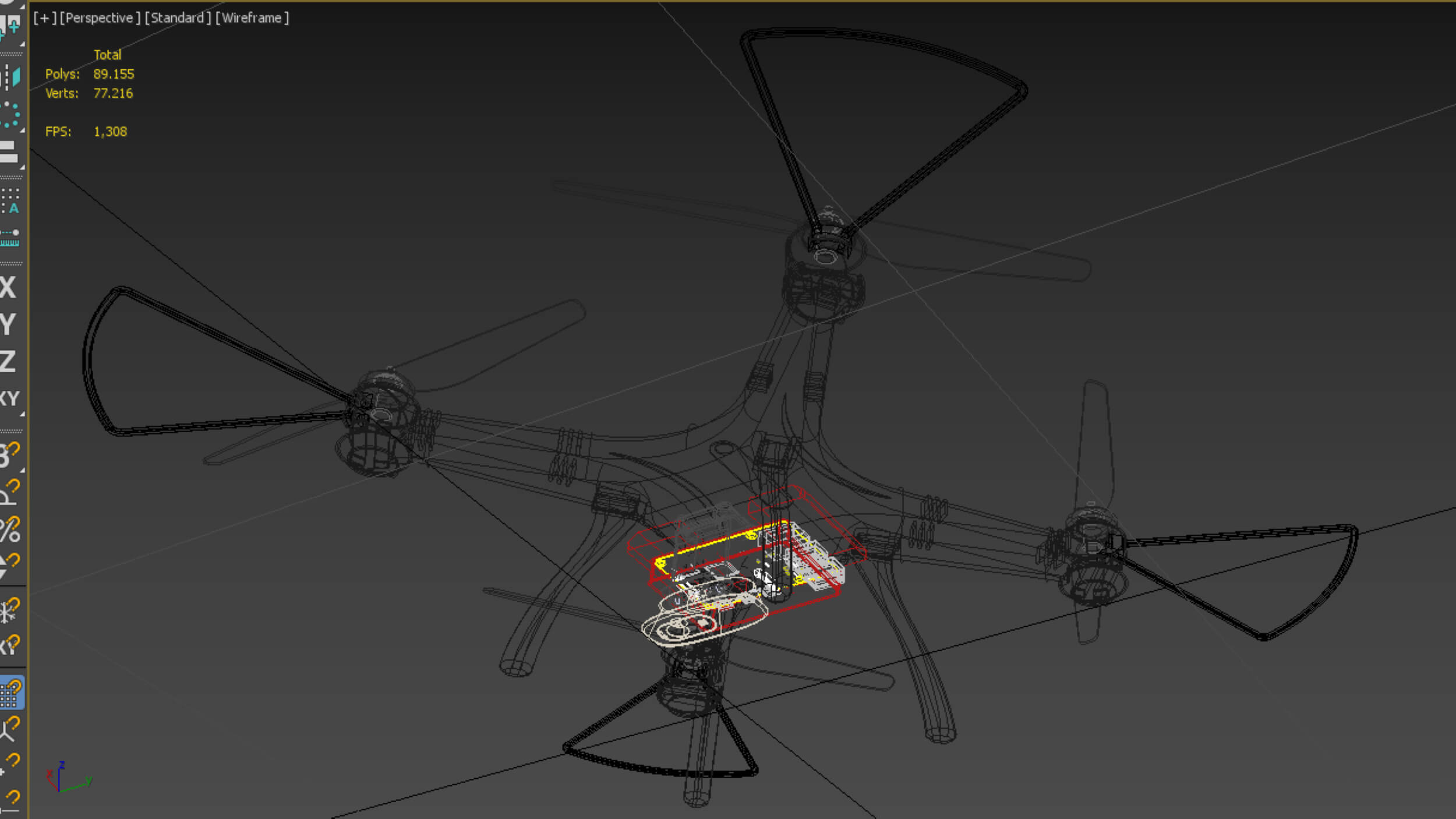 Drone Webcam HD Camera Mod Quadcopter UAV Uas Aerial Fpv RC - 3D Model ...