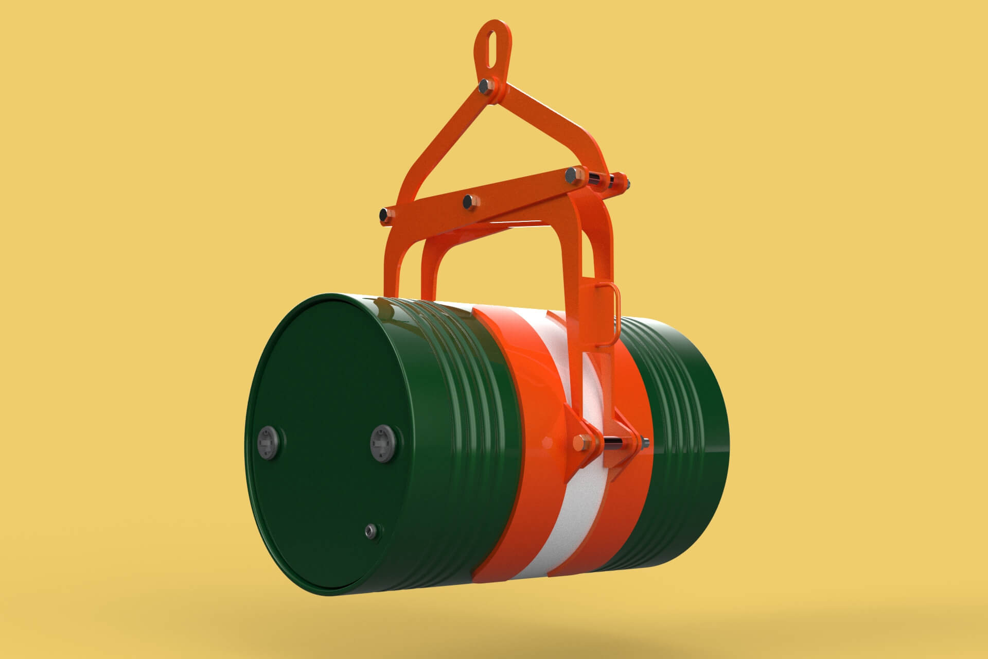 Drum Barrel Horizontal Tongs Scissor Gripper Lifting Clamp - 3D Model ...