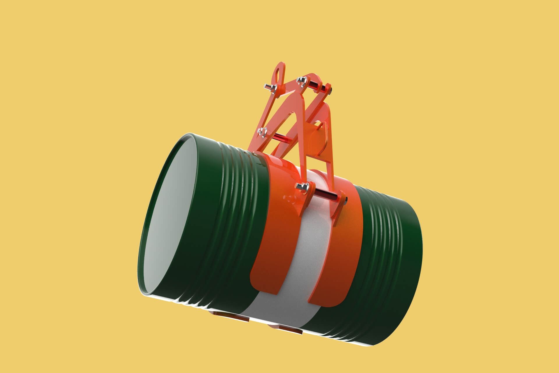 Drum Barrel Horizontal Tongs Scissor Gripper Lifting Clamp - 3D Model ...