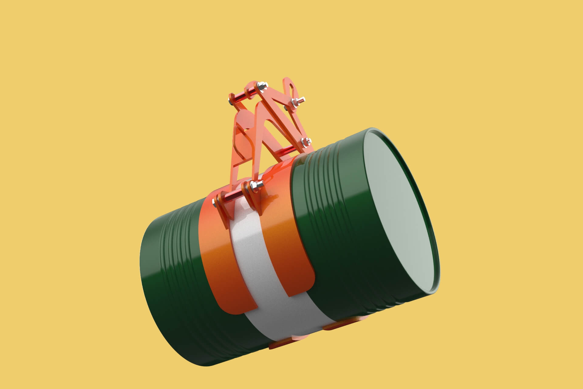 Drum Barrel Horizontal Tongs Scissor Gripper Lifting Clamp - 3D Model ...