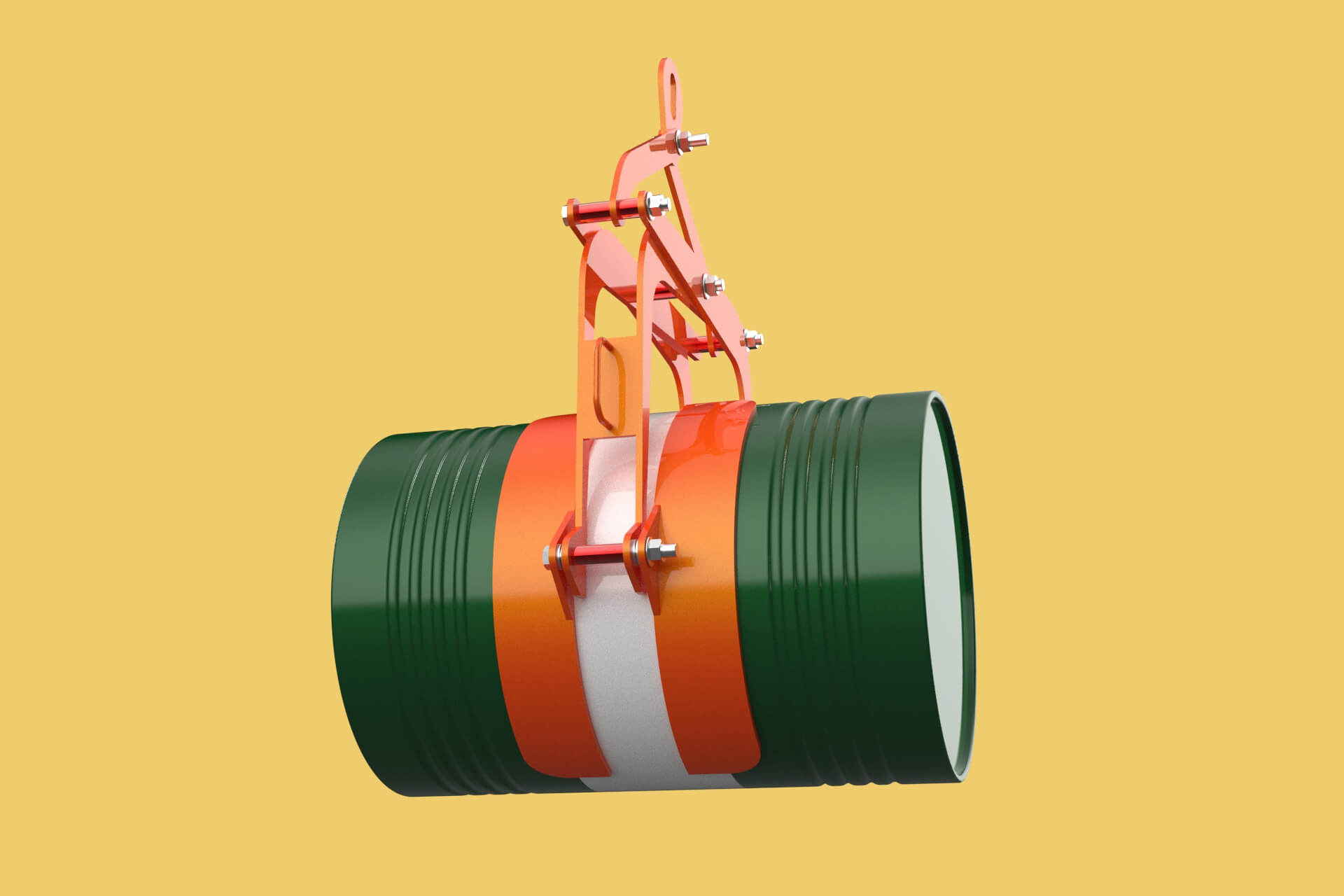 Drum Barrel Horizontal Tongs Scissor Gripper Lifting Clamp - 3D Model ...