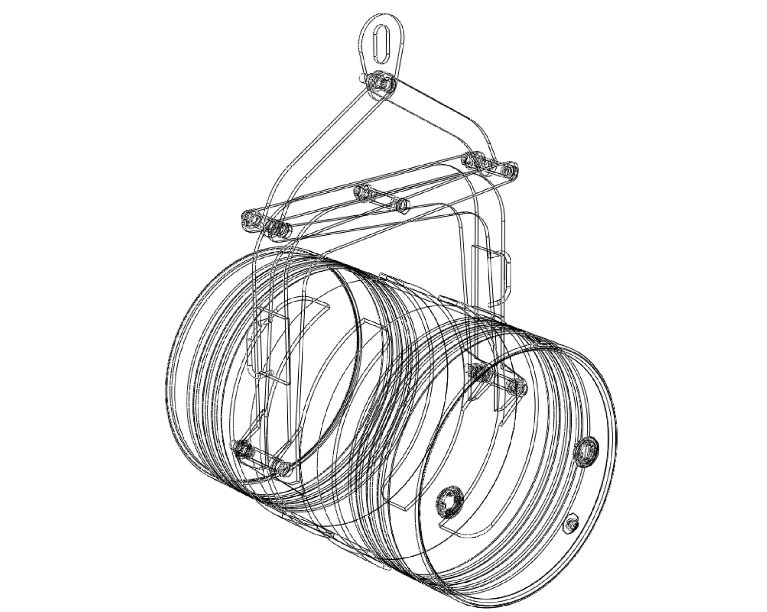 Drum Barrel Horizontal Tongs Scissor Gripper Lifting Clamp - 3D Model ...