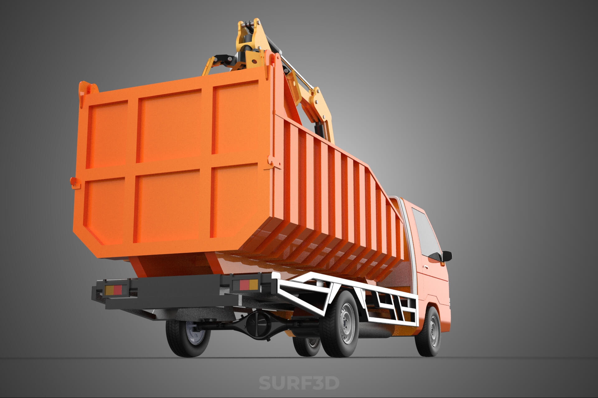 Dump Truck Grapple Car Pick Up Scrap Garbage Grabber Crane T - 3D Model ...