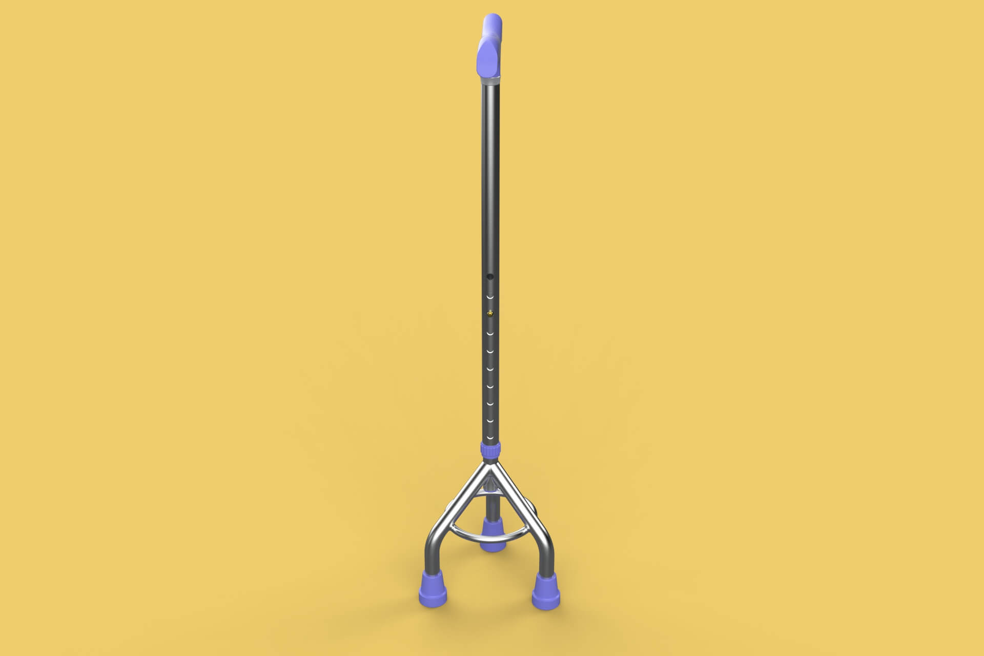 Elderly Tripod Walking Cane Aid Senior Stick Pole Gait Three - 3D Model ...