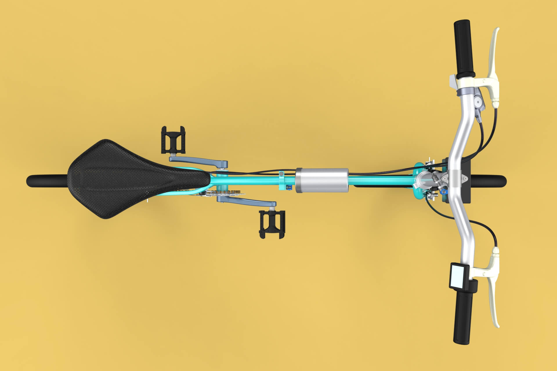 Electric Folding Bike Portable Compact Flip Bicycle EV - 3D Model by surf3d