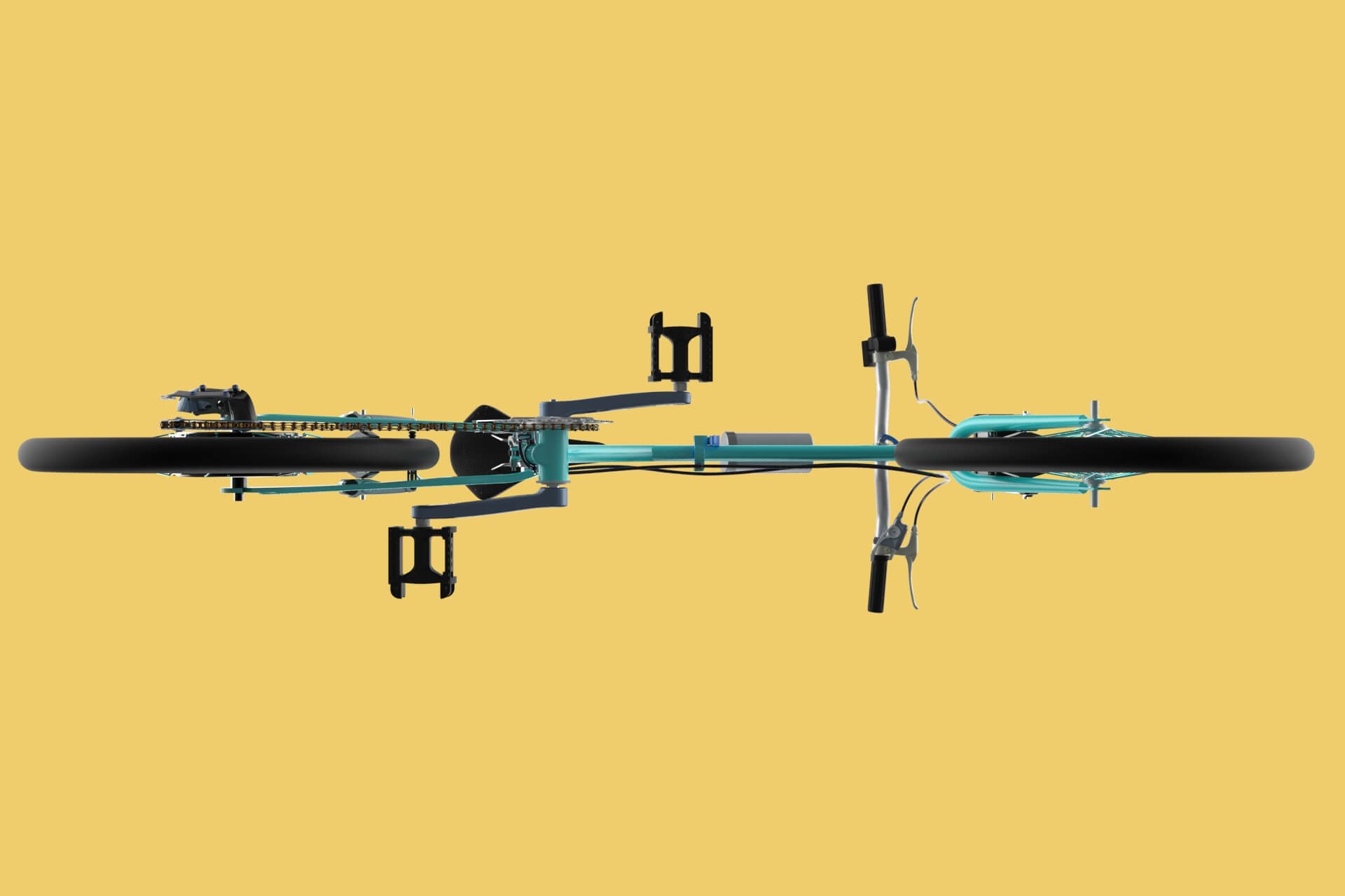 Electric Folding Bike Portable Compact Flip Bicycle EV - 3D Model by surf3d