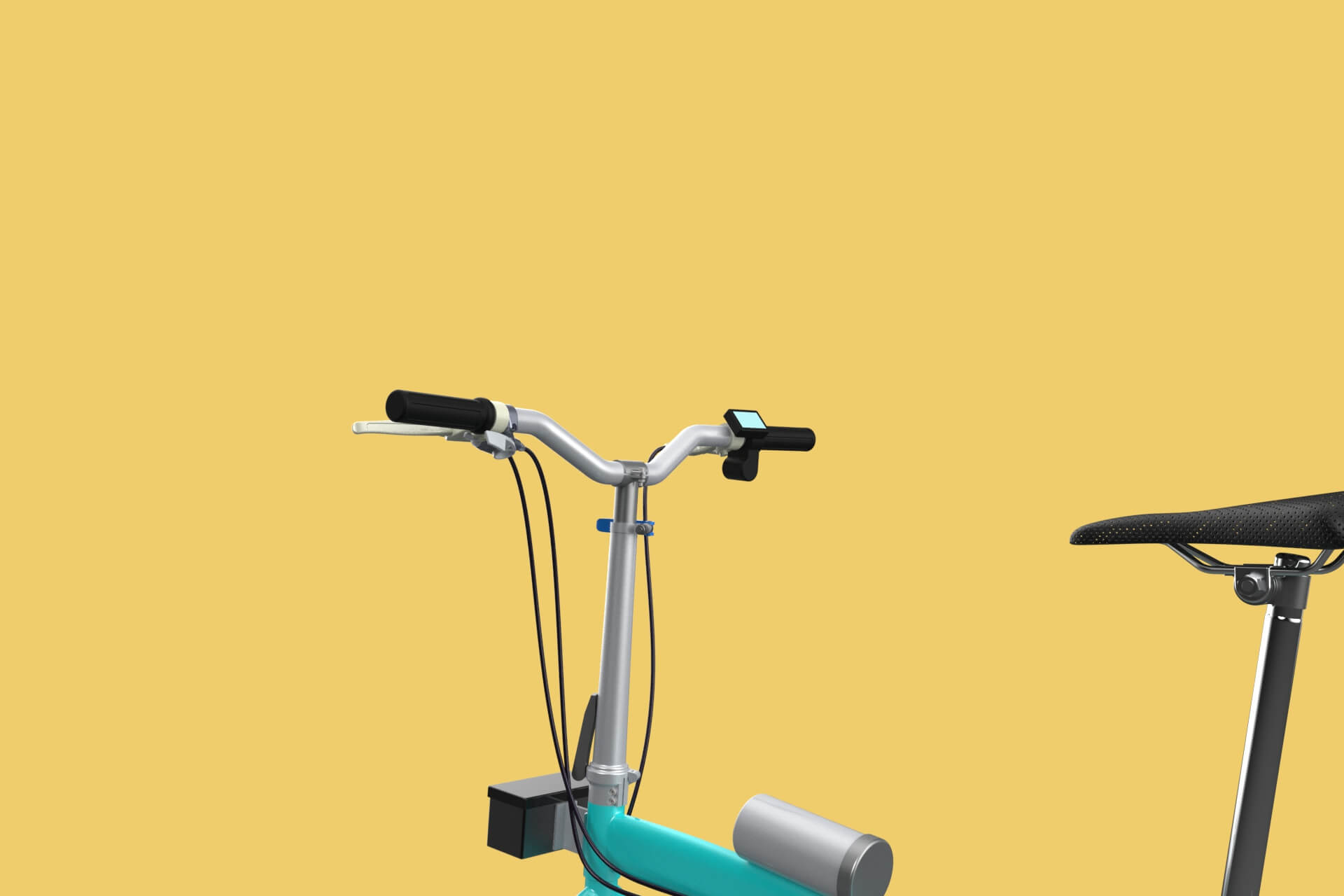 Electric Folding Bike Portable Compact Flip Bicycle EV - 3D Model by surf3d