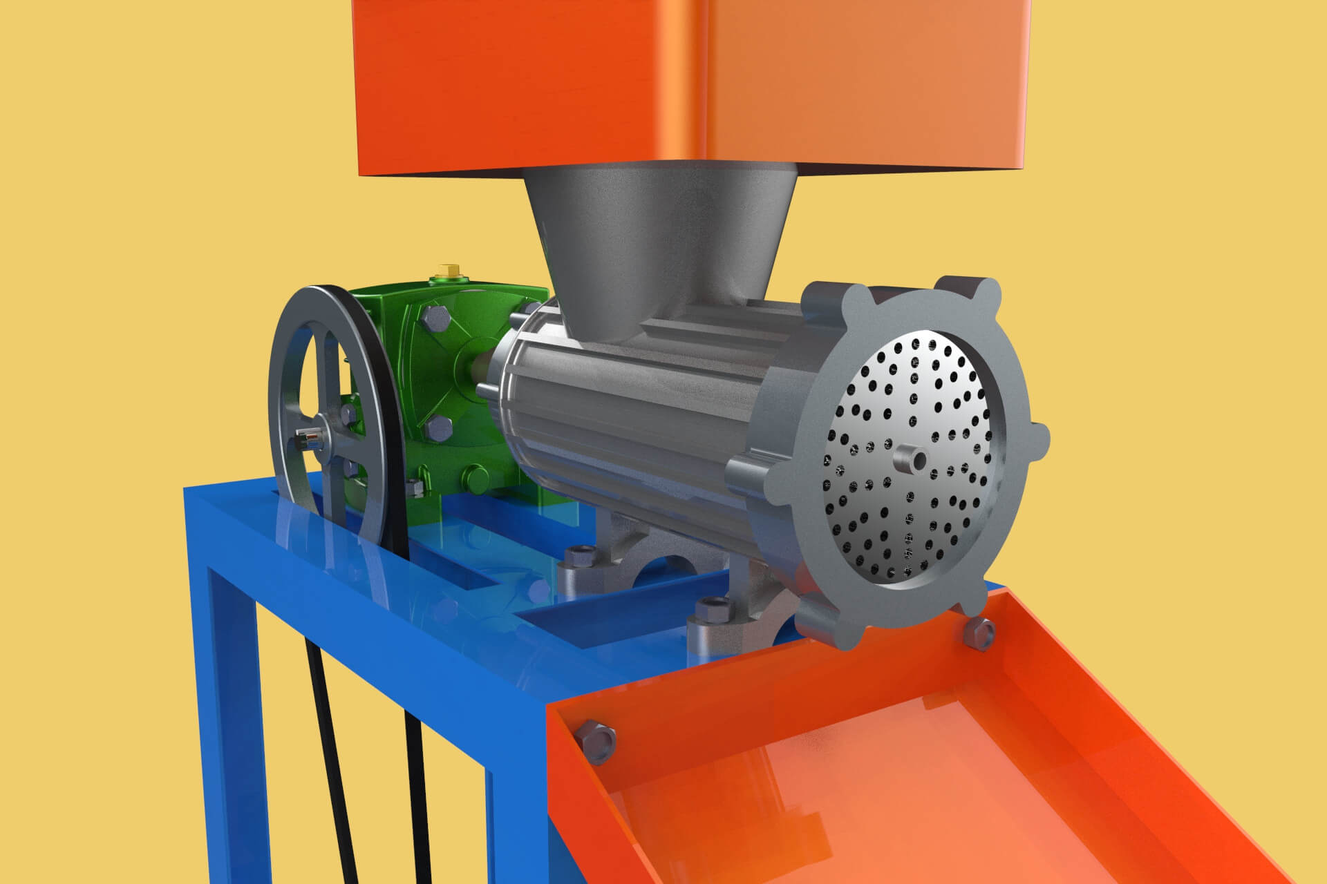 Electric Meat Grinder Machine - 3D Model by surf3d