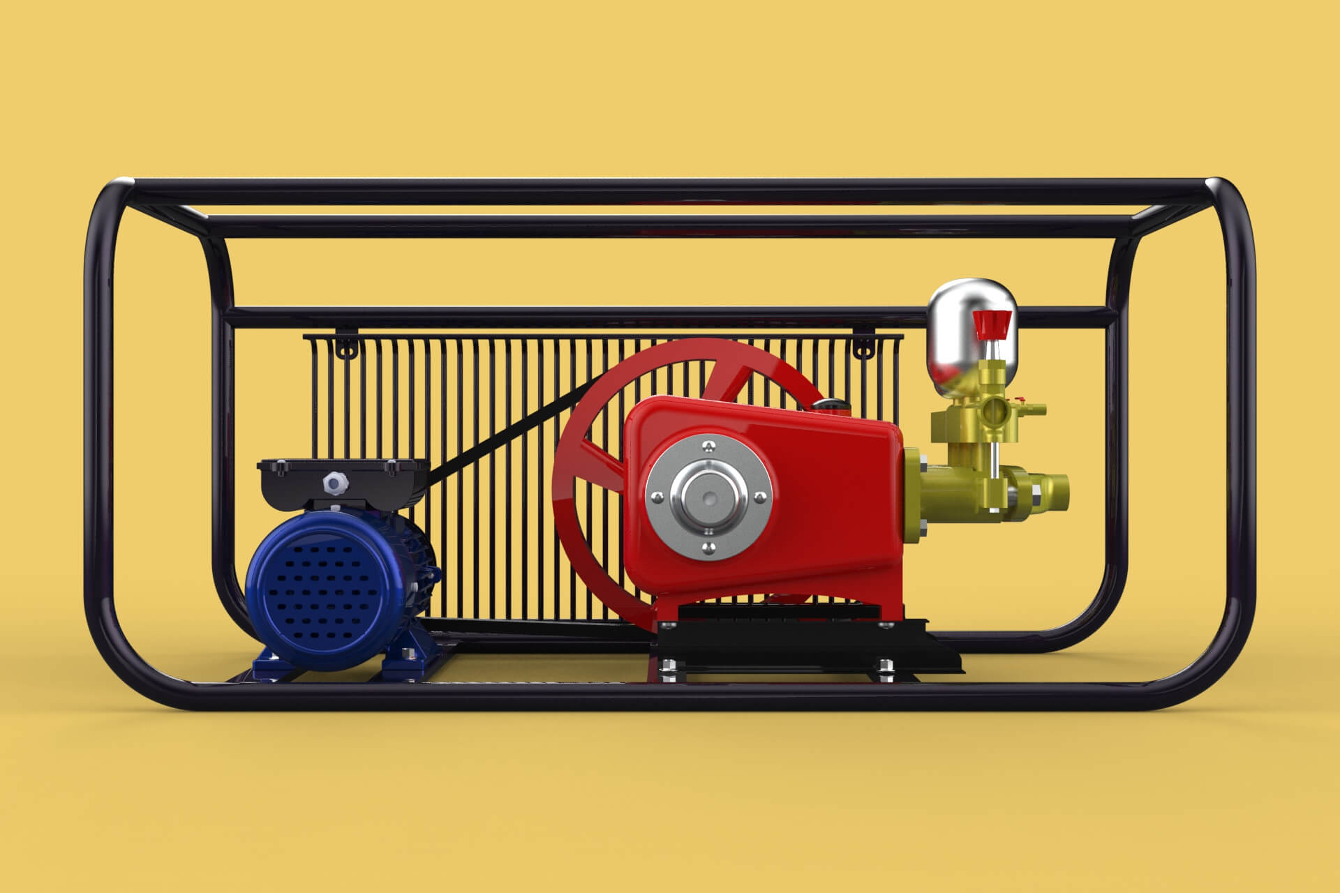 Electric Plunger Pump Motor Sprayer Pressure Water Car Wash - 3D Model ...
