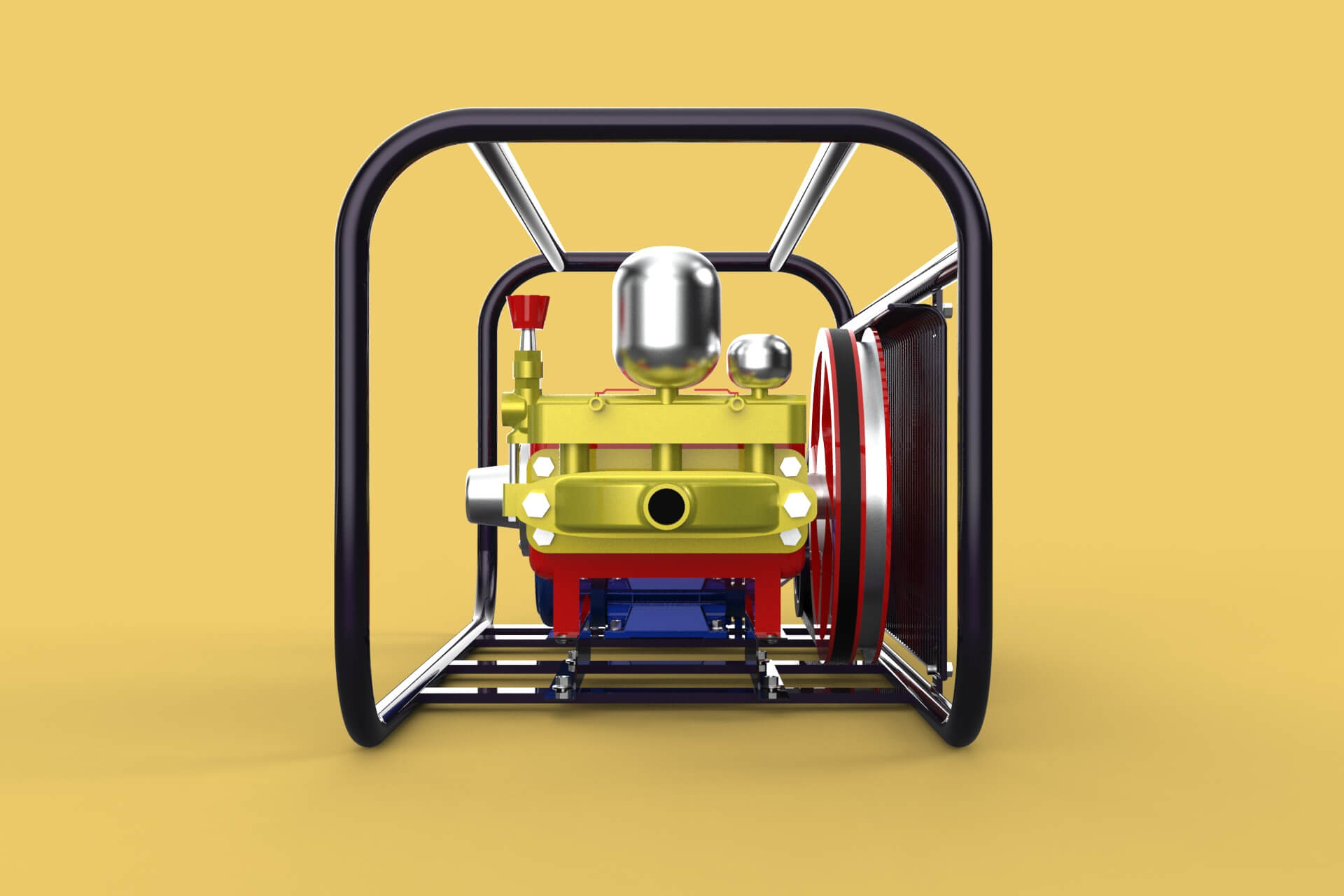Electric Plunger Pump Motor Sprayer Pressure Water Car Wash - 3D Model ...