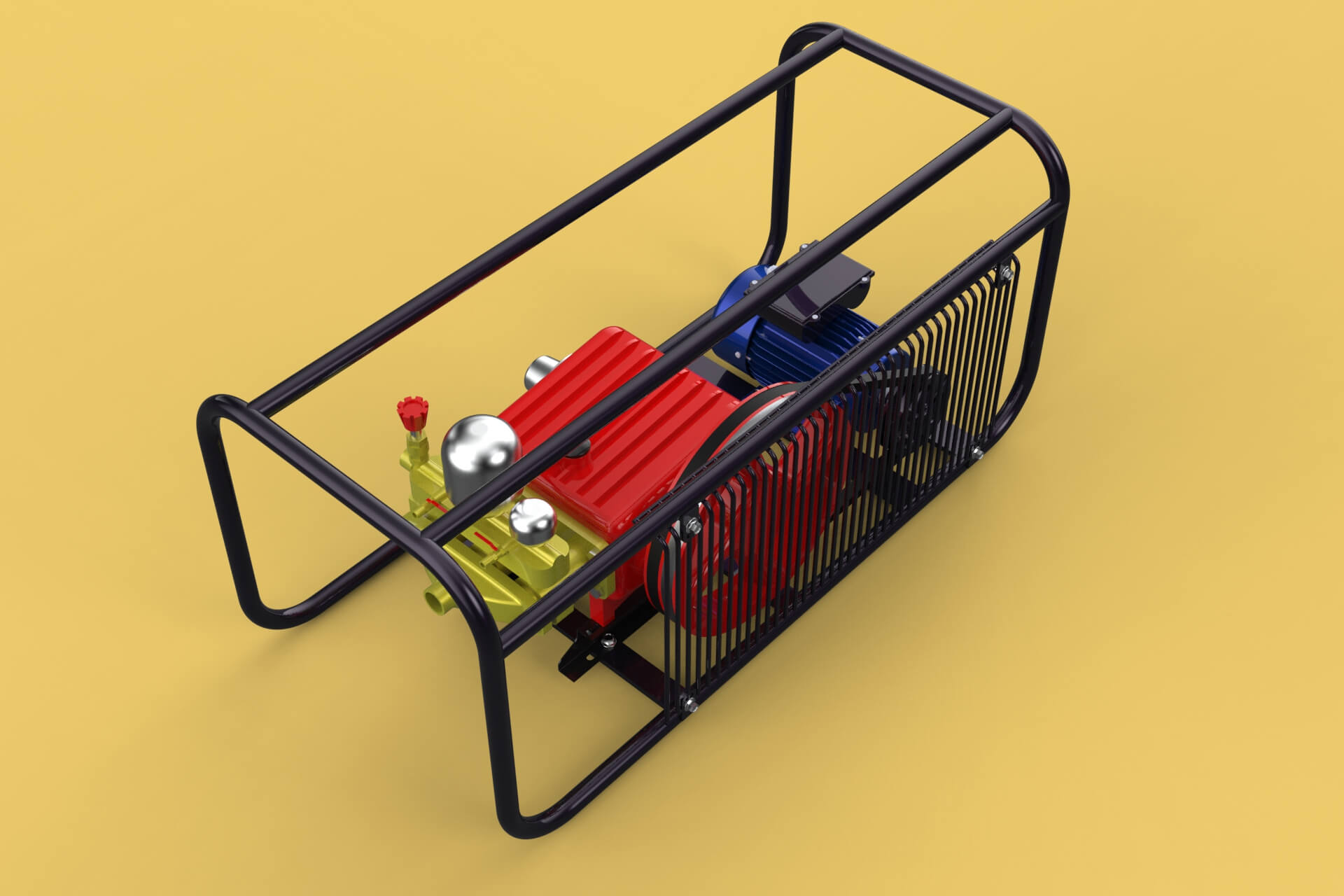 Electric Plunger Pump Motor Sprayer Pressure Water Car Wash - 3D Model ...