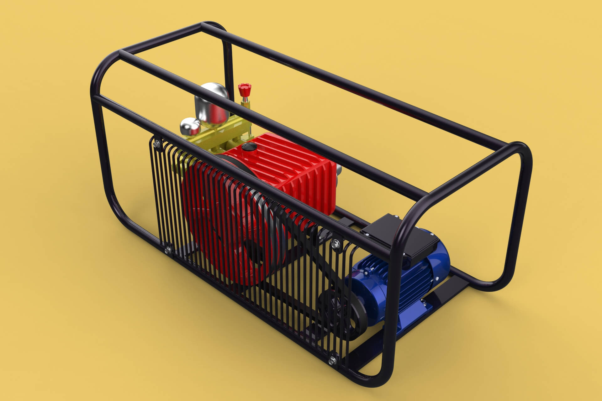 Electric Plunger Pump Motor Sprayer Pressure Water Car Wash - 3D Model ...