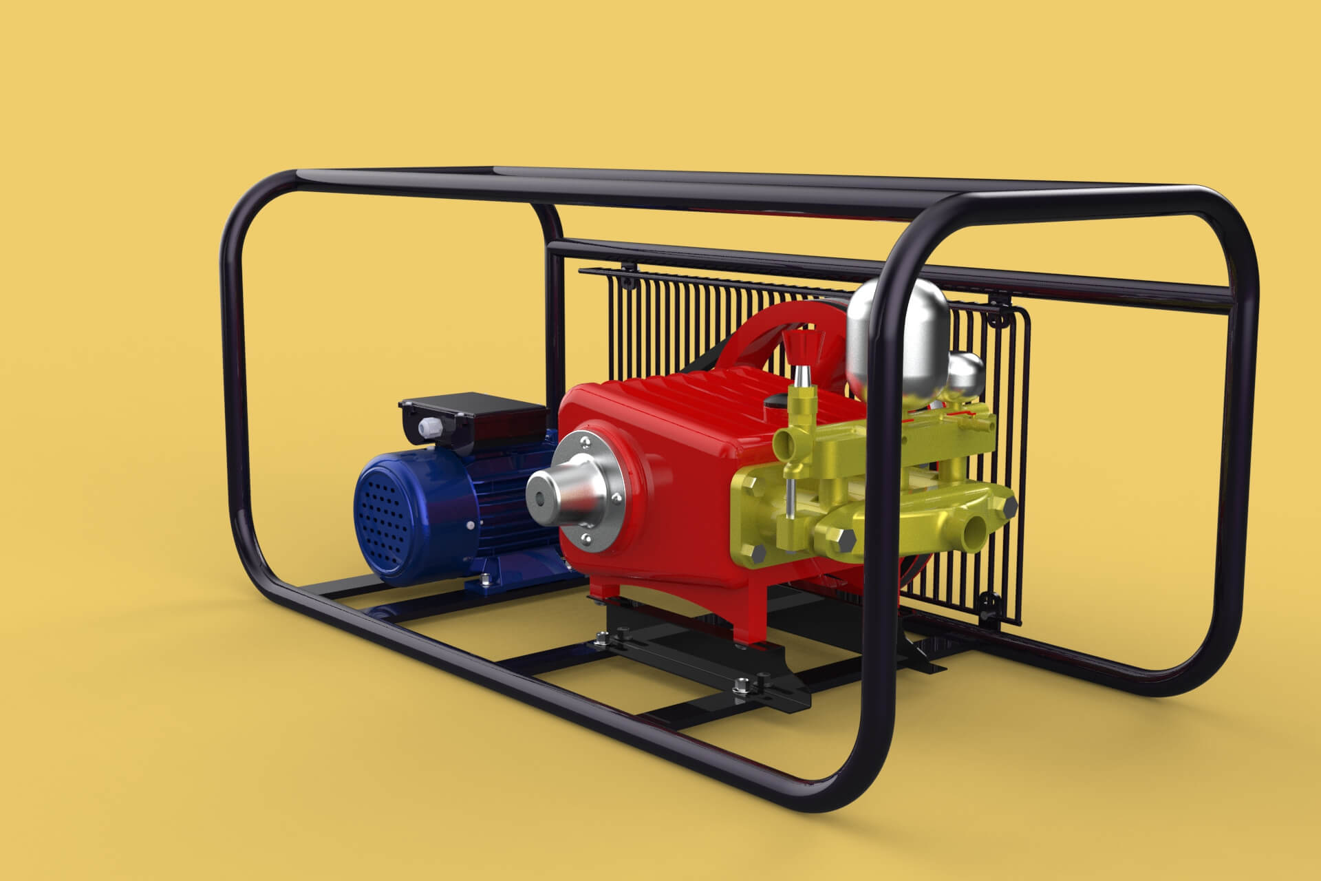Electric Plunger Pump Motor Sprayer Pressure Water Car Wash - 3D Model ...