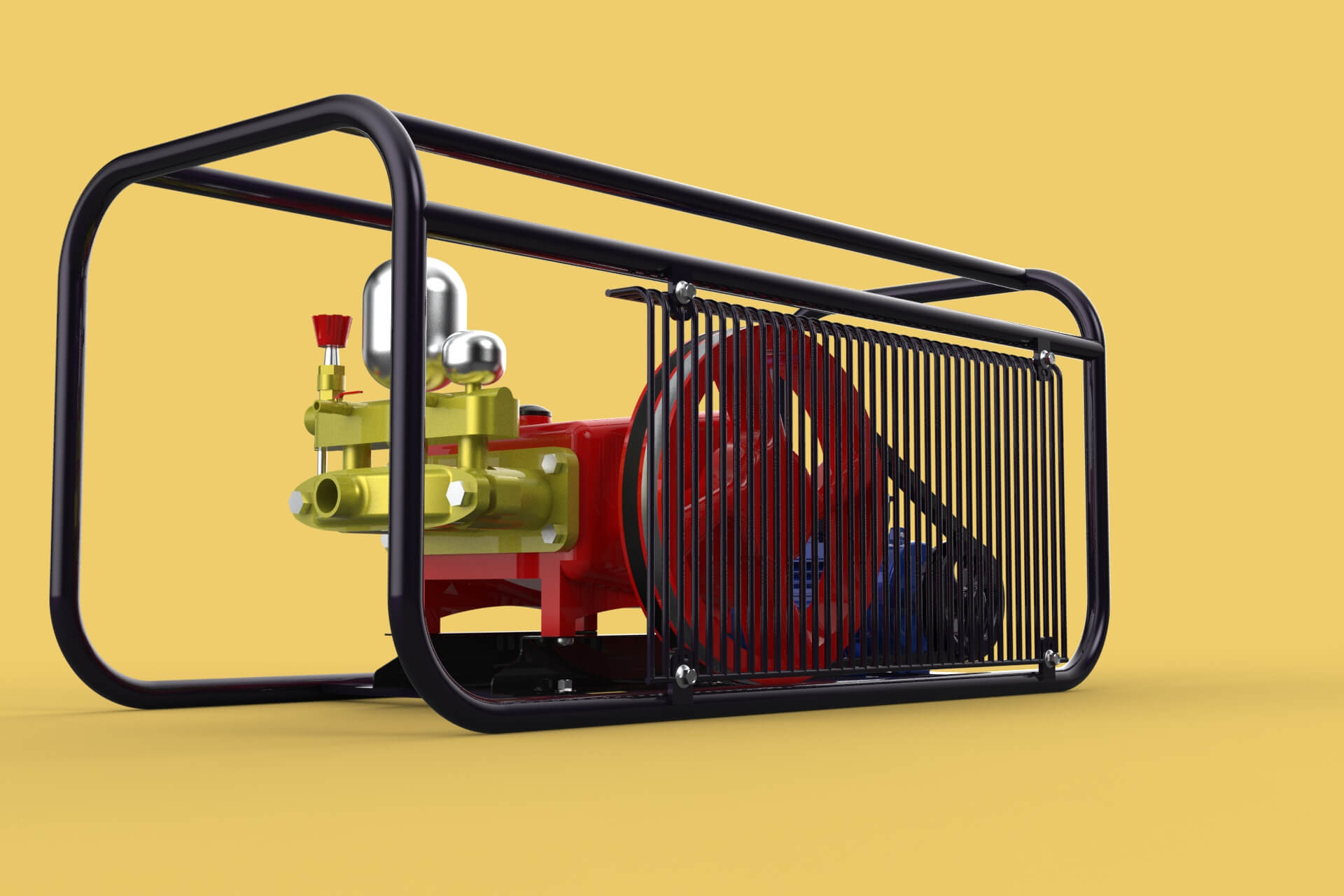 Electric Plunger Pump Motor Sprayer Pressure Water Car Wash - 3D Model ...