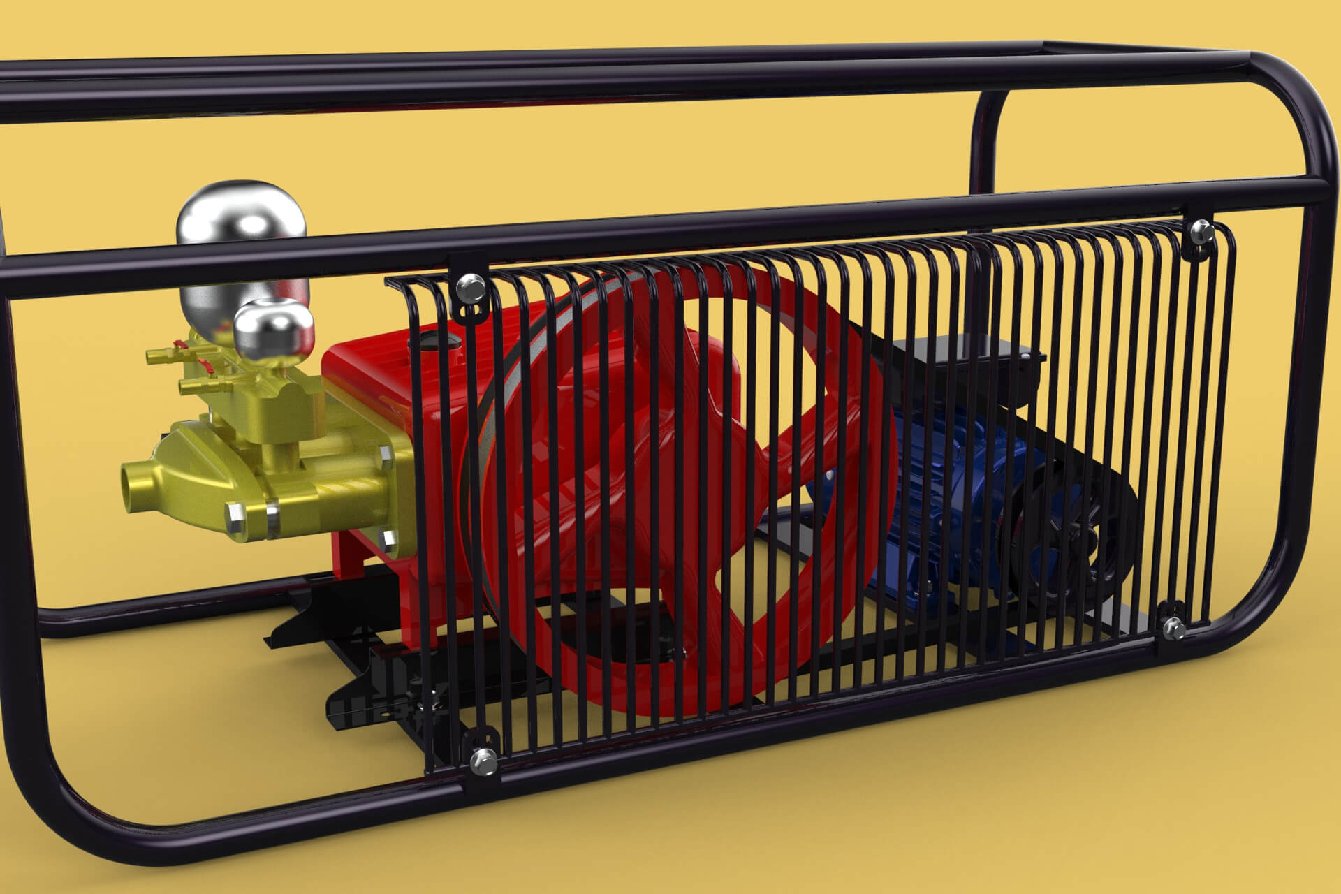 Electric Plunger Pump Motor Sprayer Pressure Water Car Wash - 3D Model ...