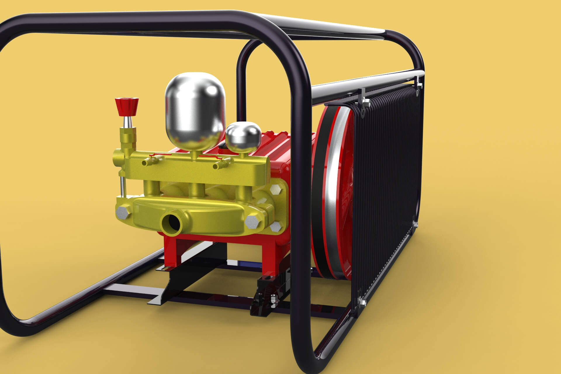 Electric Plunger Pump Motor Sprayer Pressure Water Car Wash - 3D Model ...