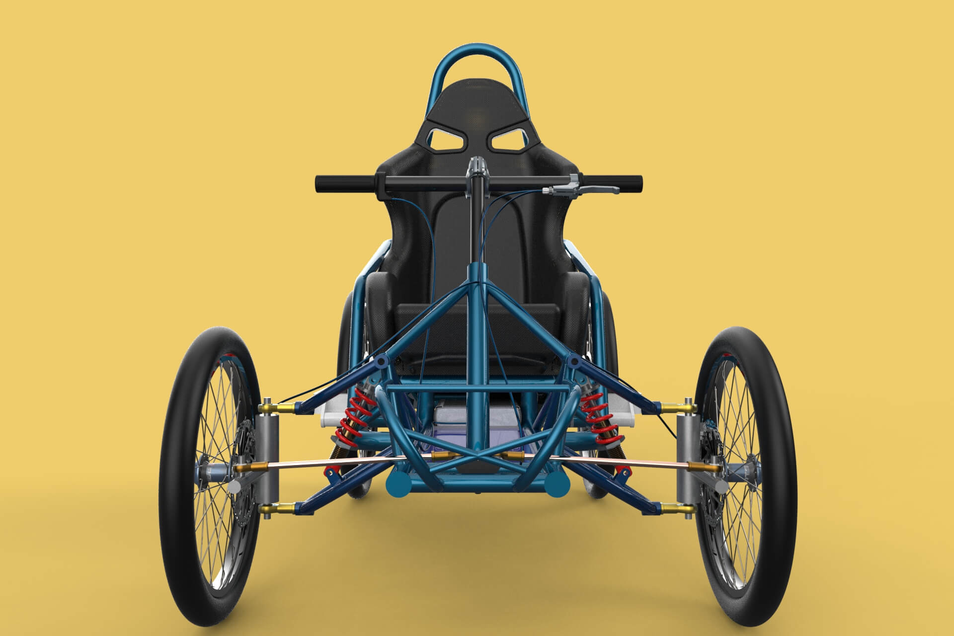 Electric Quad Bike 4 Wheeler Bicycle ATV Quadricycle - 3D Model by surf3d