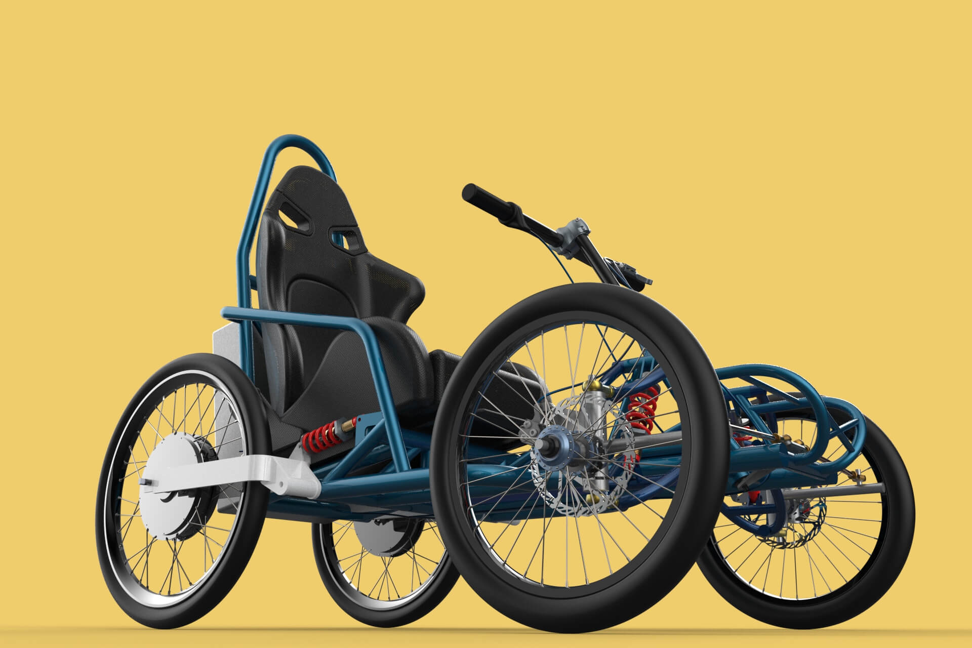 Electric Quad Bike 4 Wheeler Bicycle ATV Quadricycle - 3D Model by surf3d