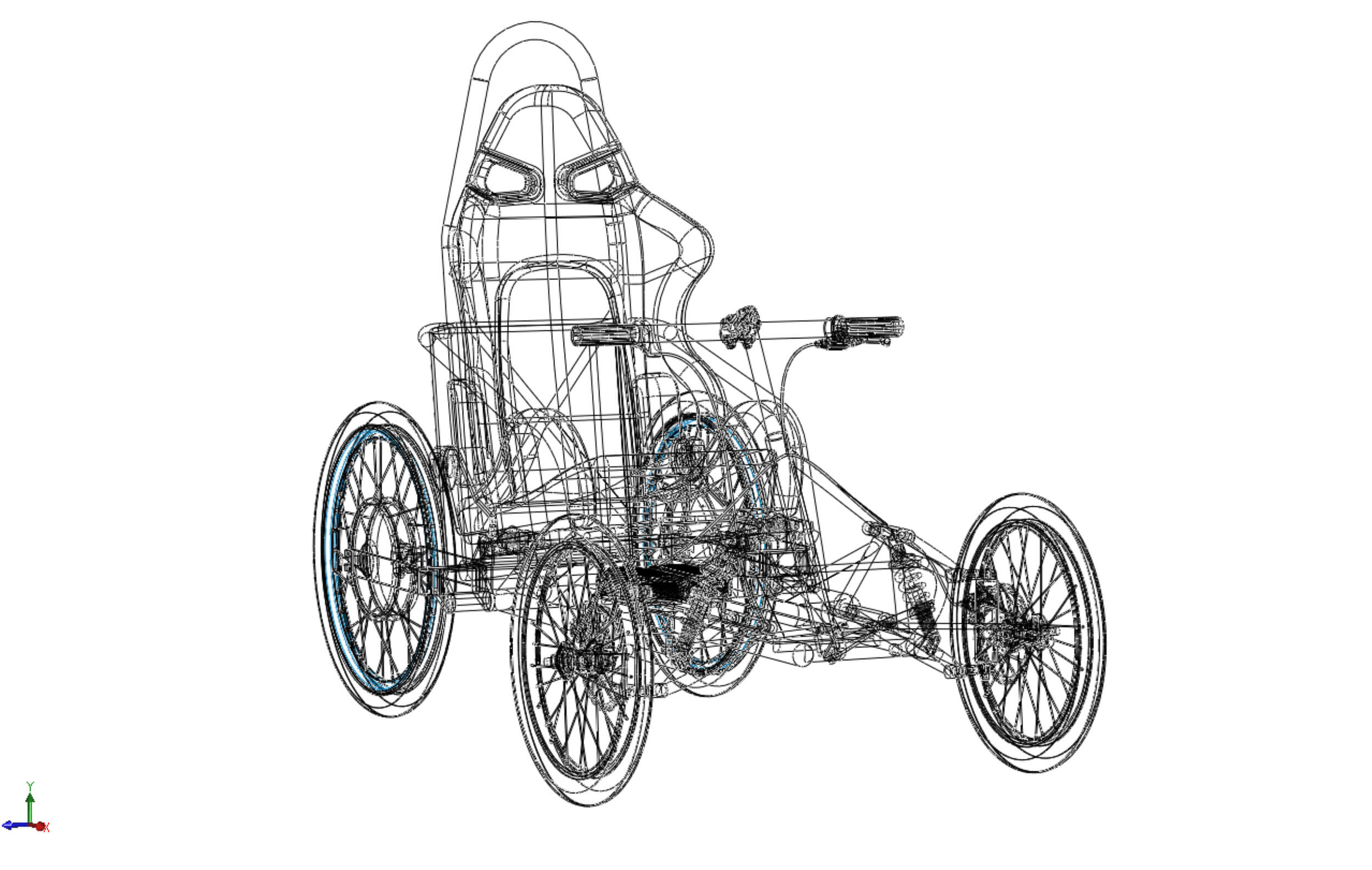 Electric Quad Bike 4 Wheeler Bicycle ATV Quadricycle - 3D Model by surf3d