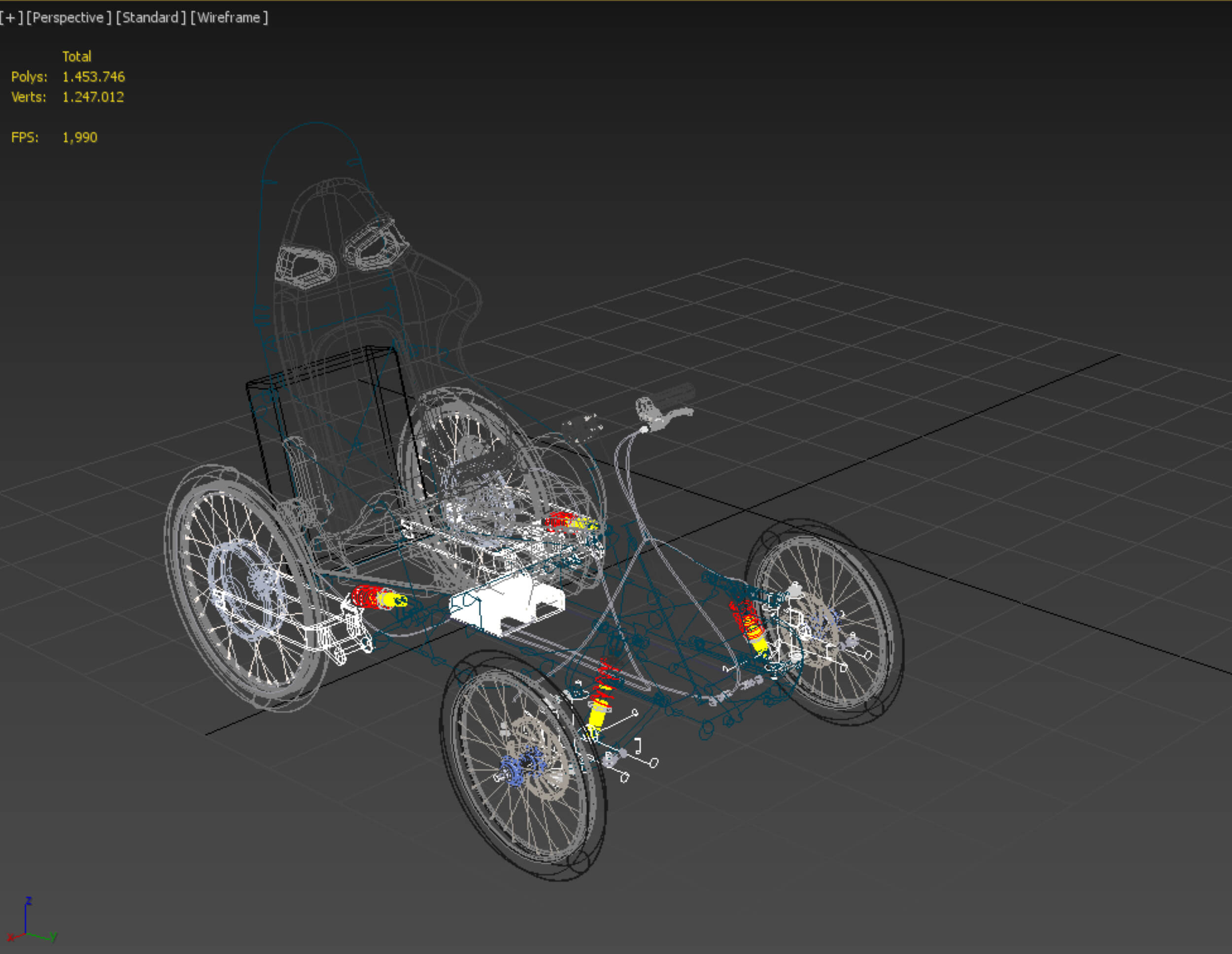 Electric Quad Bike 4 Wheeler Bicycle ATV Quadricycle - 3D Model by surf3d