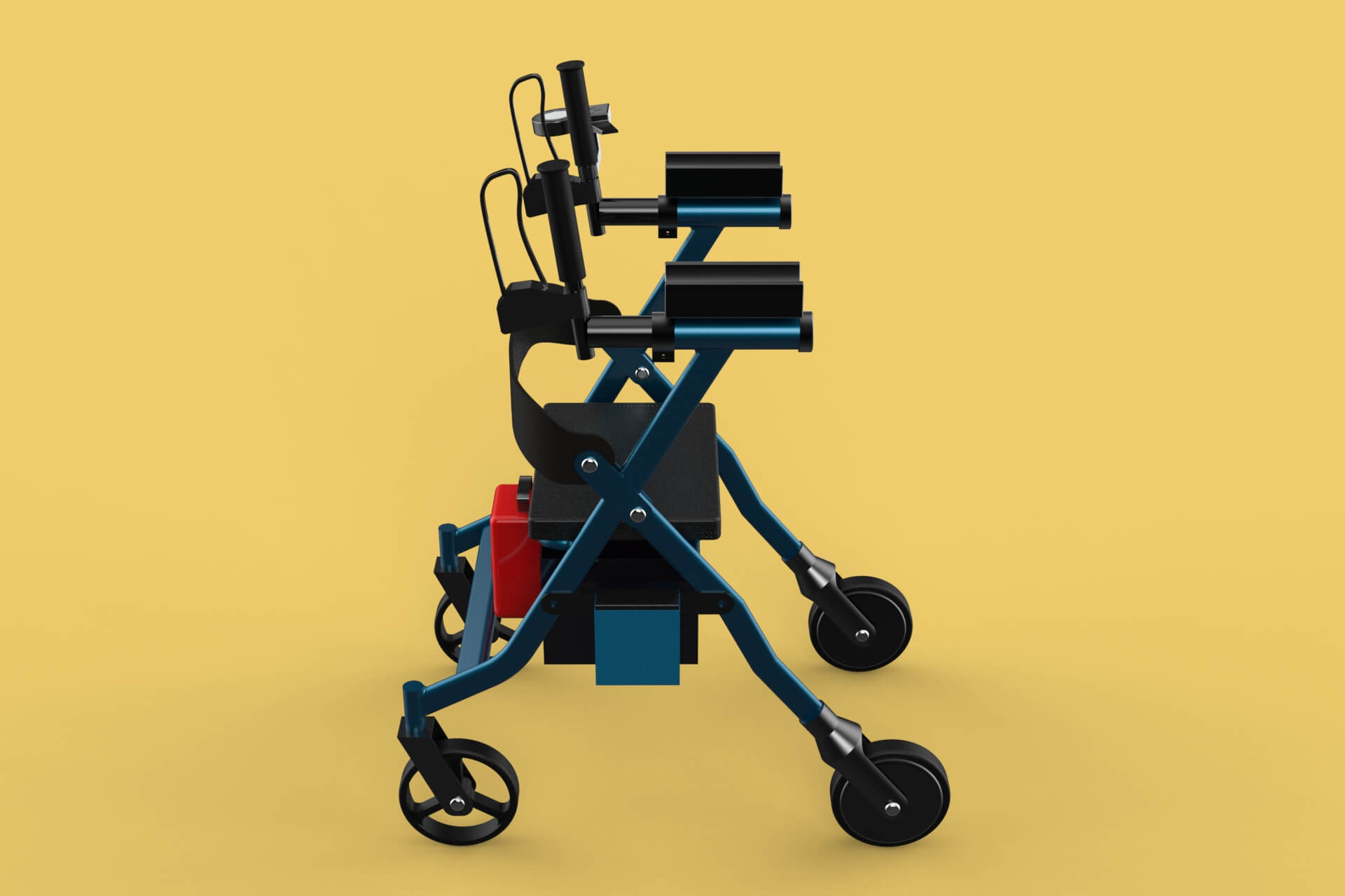 Electric Rollator Rolling Wheeled Walker Fold Walking Frame - 3D Model ...