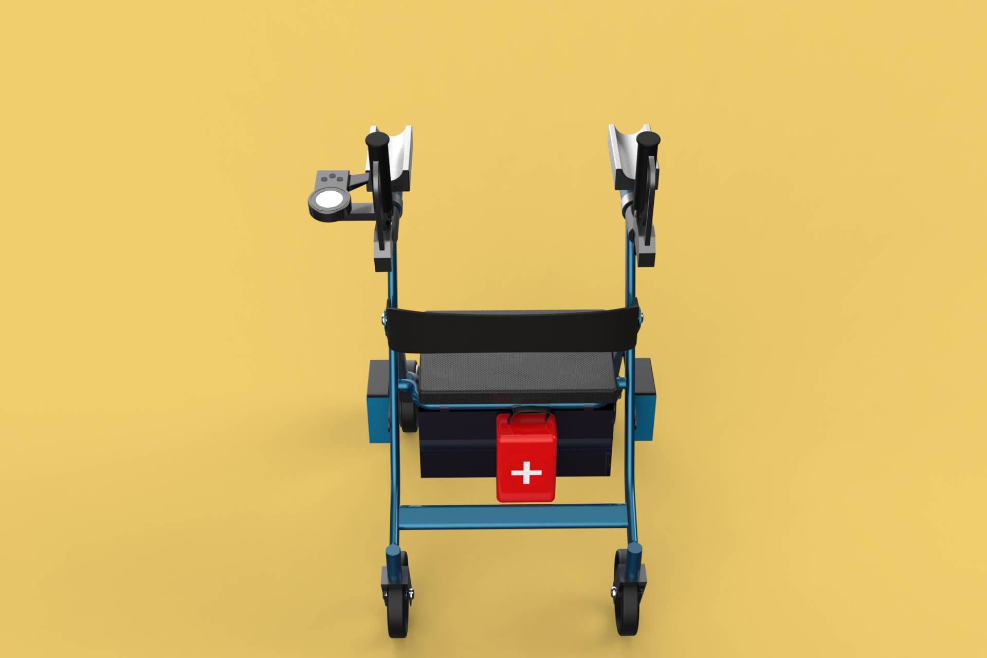 Electric Rollator Rolling Wheeled Walker Fold Walking Frame - 3D Model ...