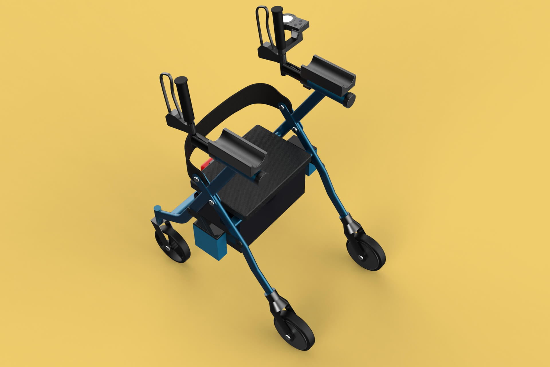 Electric Rollator Rolling Wheeled Walker Fold Walking Frame - 3D Model ...