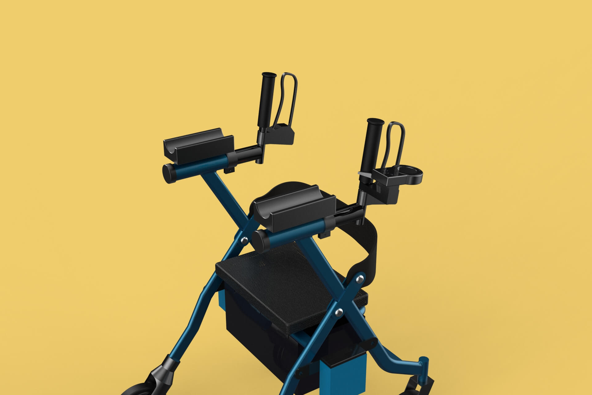 Electric Rollator Rolling Wheeled Walker Fold Walking Frame - 3D Model ...