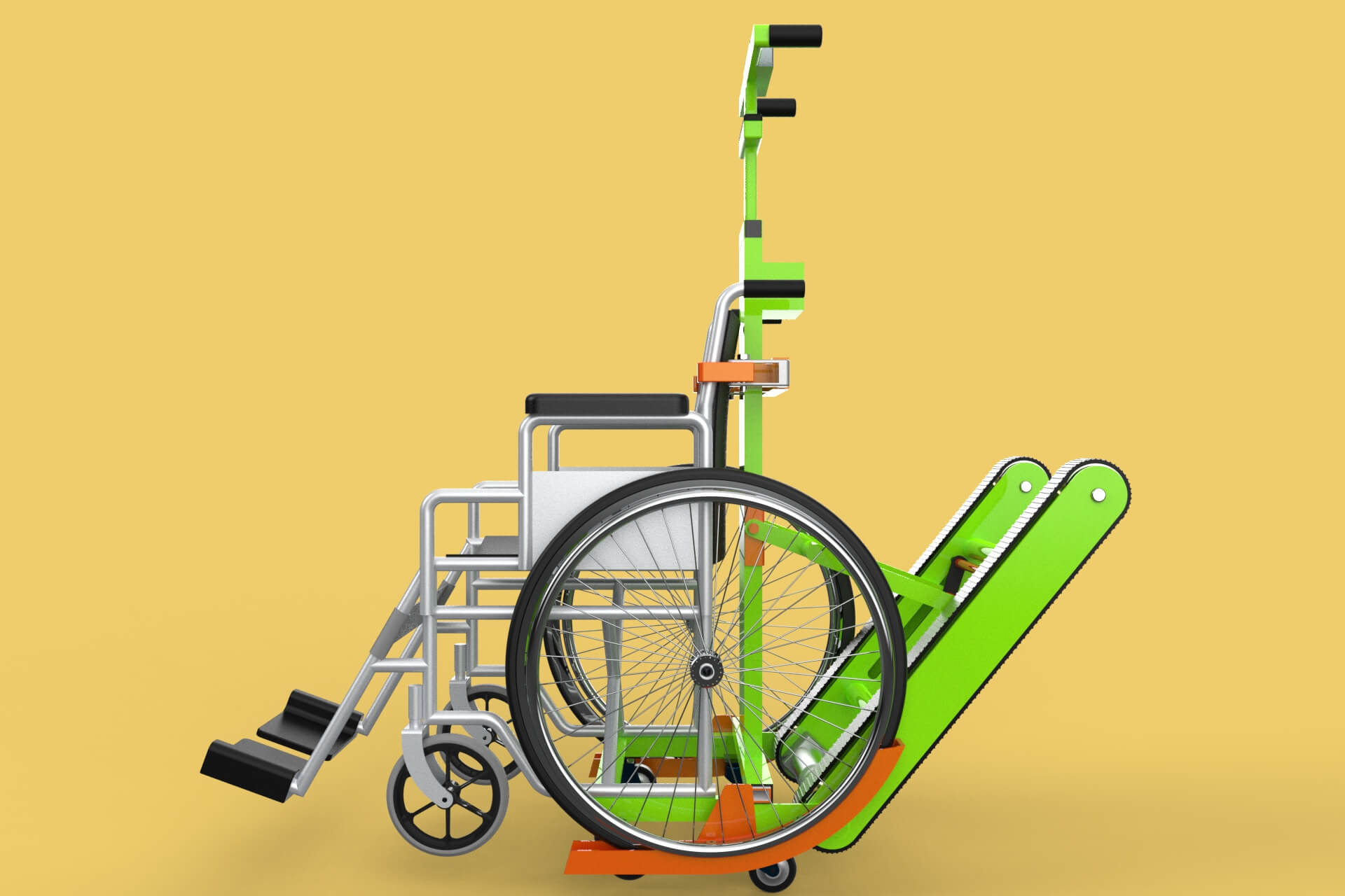 Electric Stair Climb Assist Wheelchair Crawler Lifts Trolley - 3D Model ...