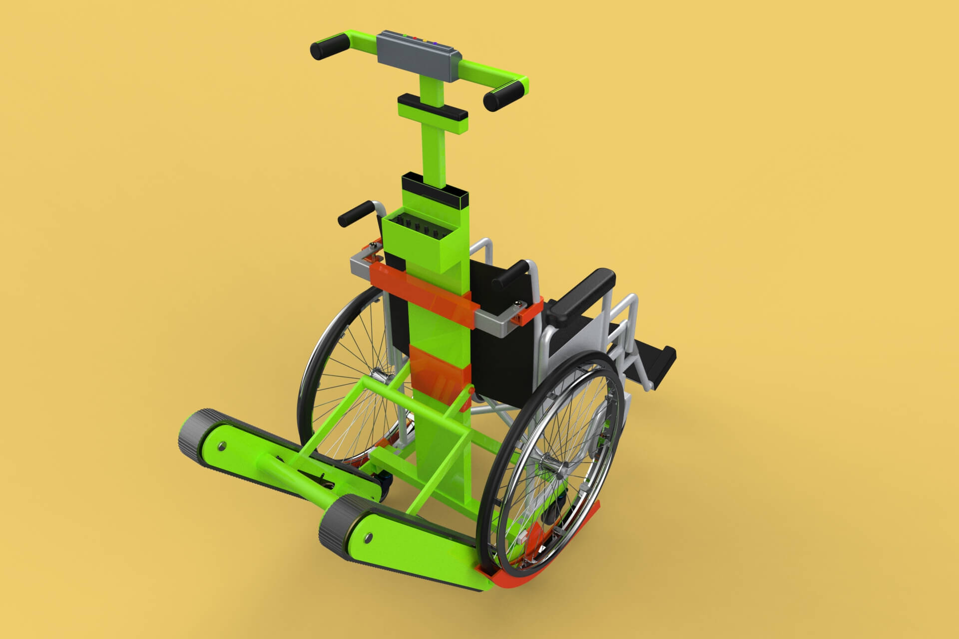 Electric Stair Climb Assist Wheelchair Crawler Lifts Trolley - 3D Model ...