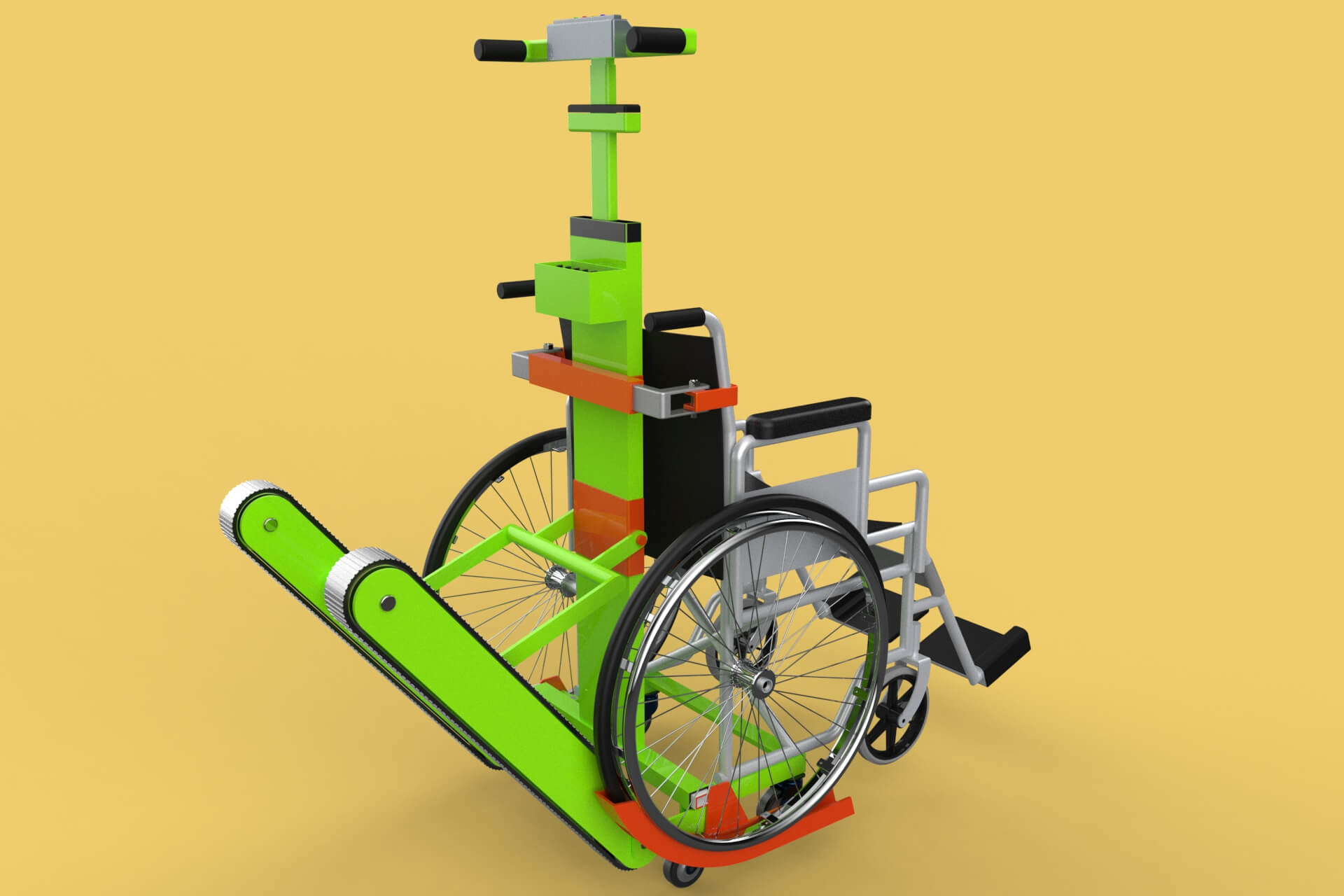 Electric Stair Climb Assist Wheelchair Crawler Lifts Trolley - 3D Model ...