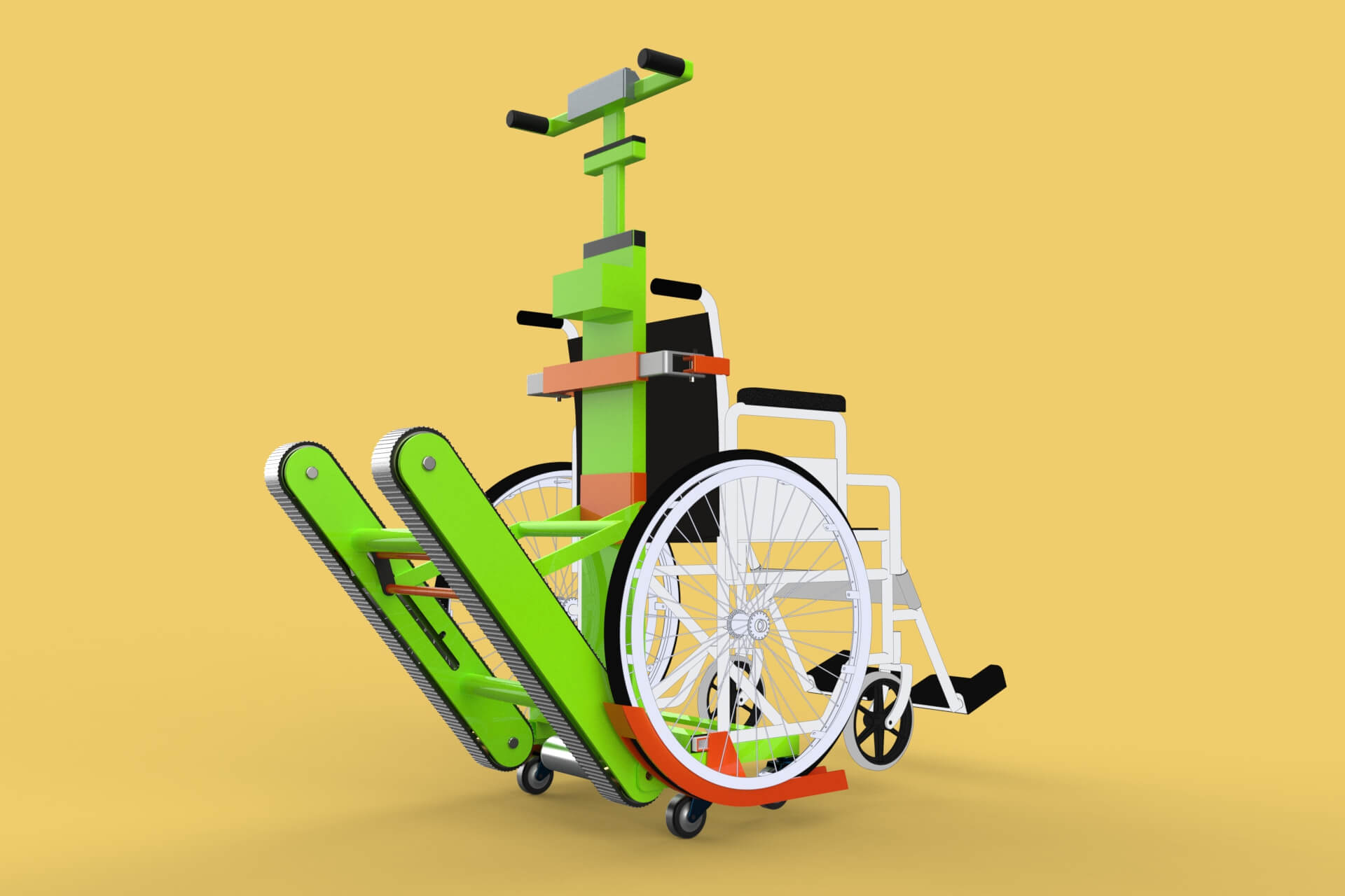 Electric Stair Climb Assist Wheelchair Crawler Lifts Trolley - 3D Model ...