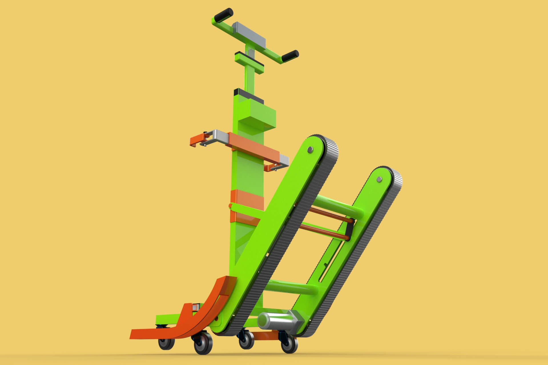Electric Stair Climb Assist Wheelchair Crawler Lifts Trolley - 3D Model ...
