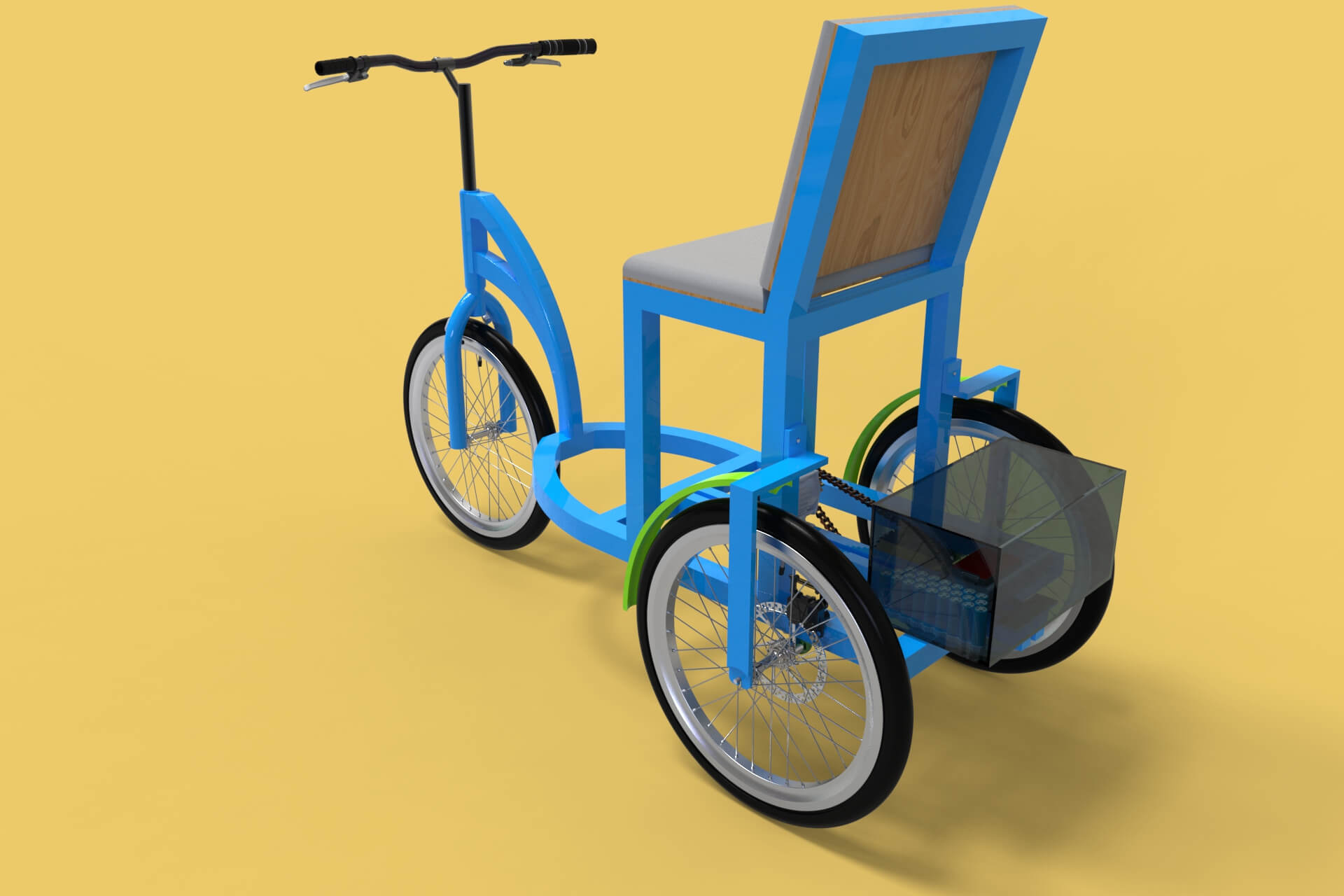 Electric Tricycle Trike 3 Wheel Bike Bicycle for Disabled EV - 3D Model ...