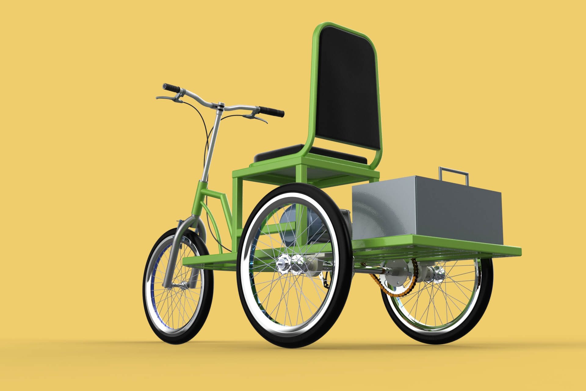 Electric Trike Tricycle 3 Wheel Bike Bicycle for Disability - 3D Model ...
