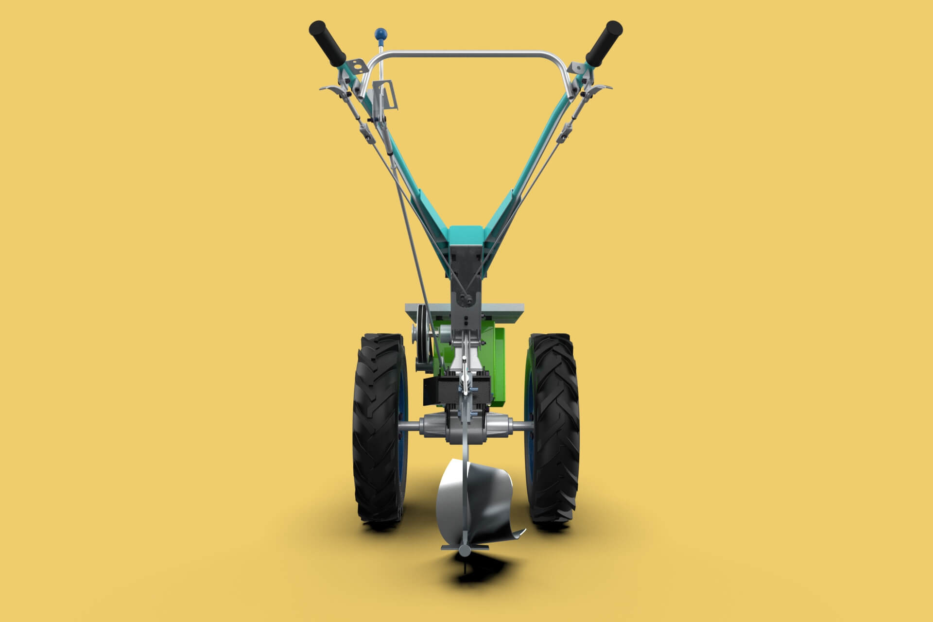 Electric Walking Hand Tractor Agriculture Farm - 3D Model by surf3d
