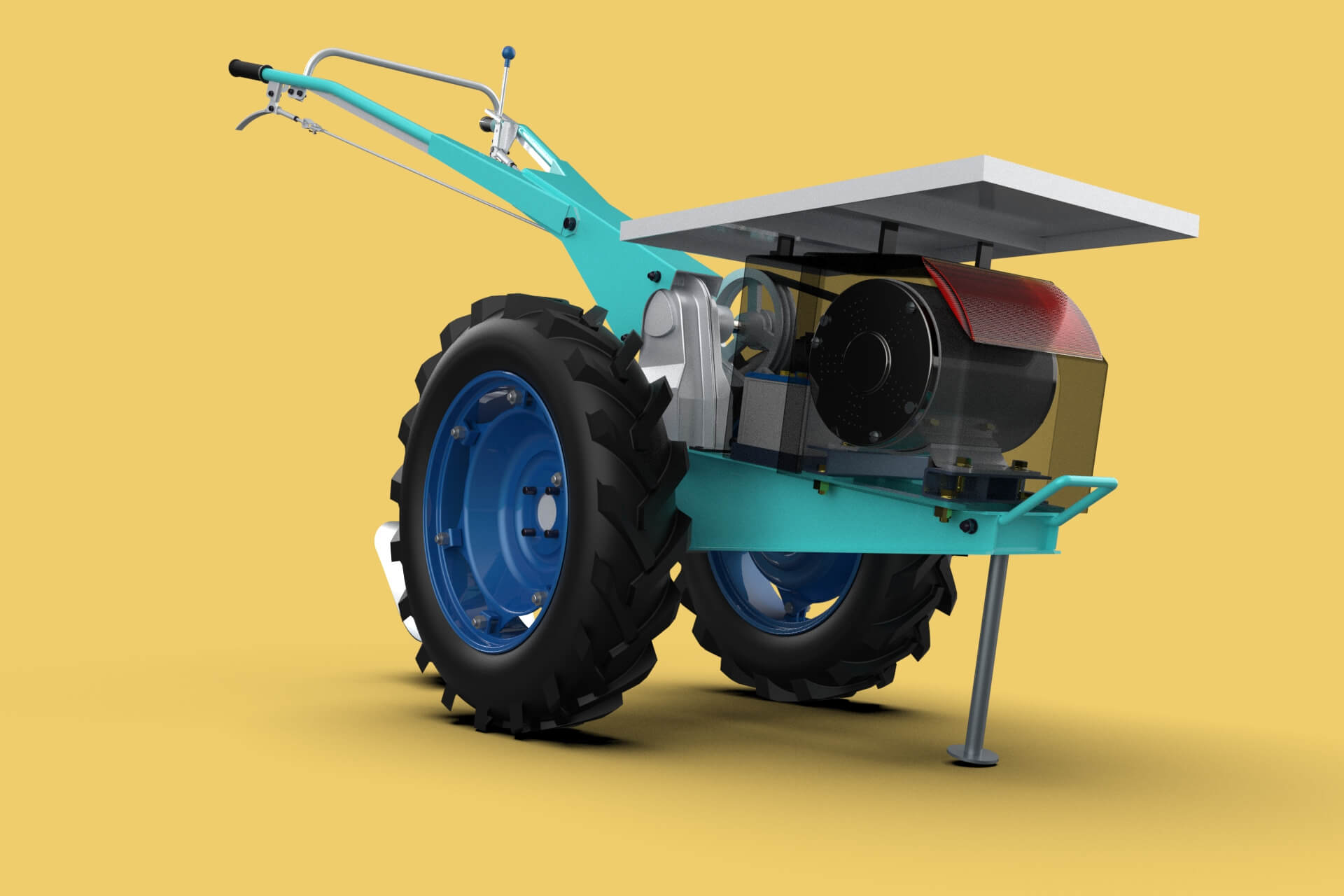 Electric Walking Hand Tractor Agriculture Farm - 3D Model by surf3d