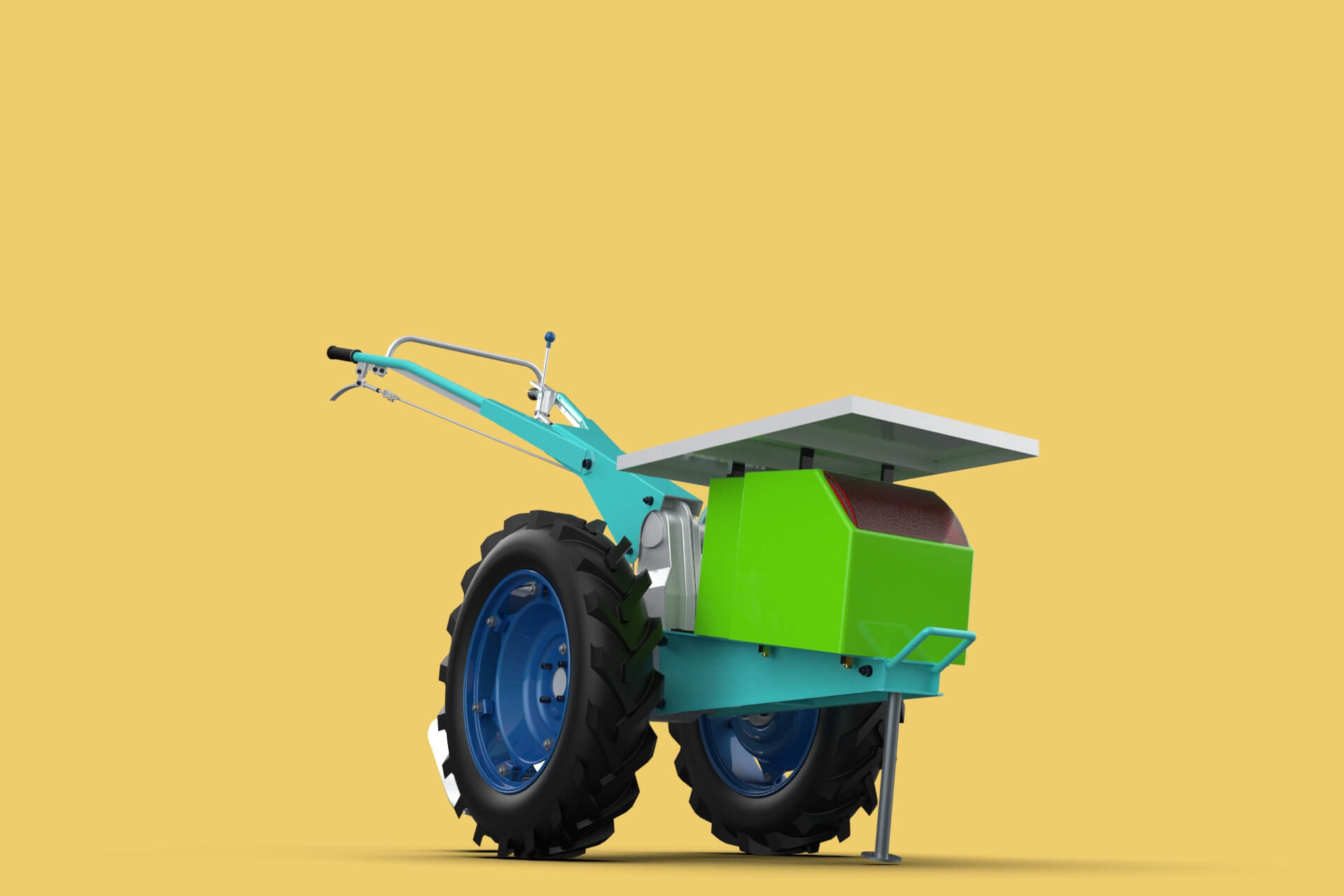 Electric Walking Hand Tractor Agriculture Farm - 3D Model by surf3d