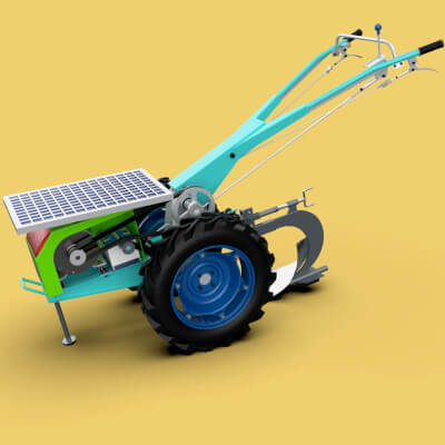 Electric Walking Hand Tractor Agriculture Farm - 3D Model by surf3d