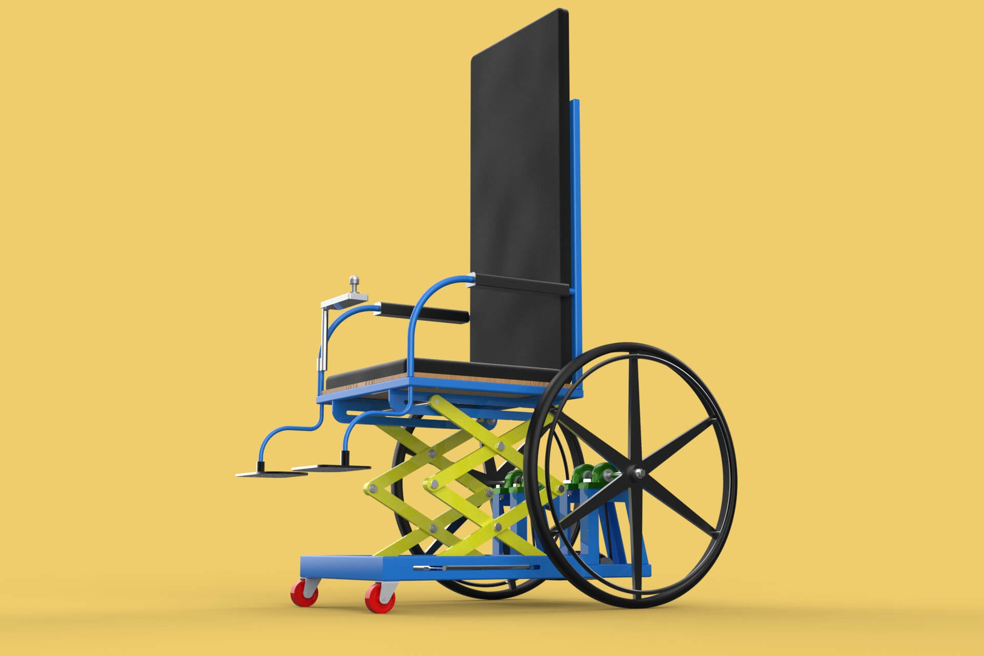 Elevating Power Electric Wheelchair Adjustable Height Stand - 3D Model ...