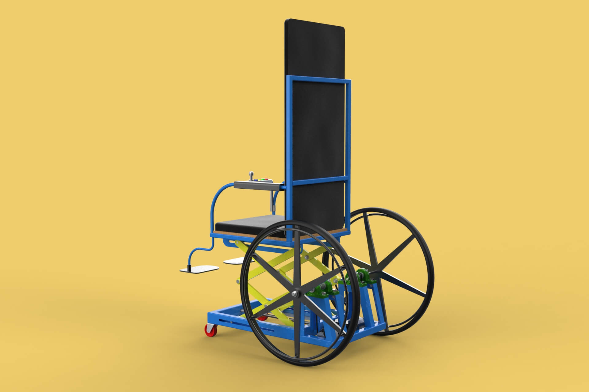 Elevating Power Electric Wheelchair Adjustable Height Stand - 3D Model ...