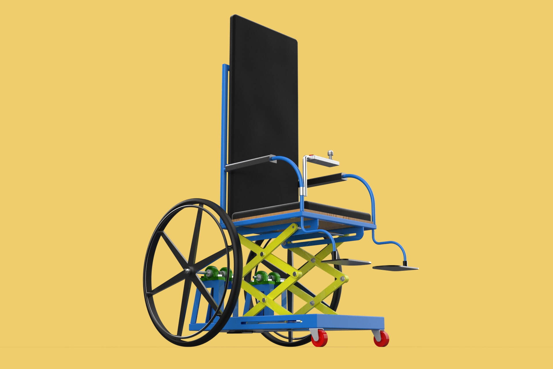 Elevating Power Electric Wheelchair Adjustable Height Stand - 3D Model ...