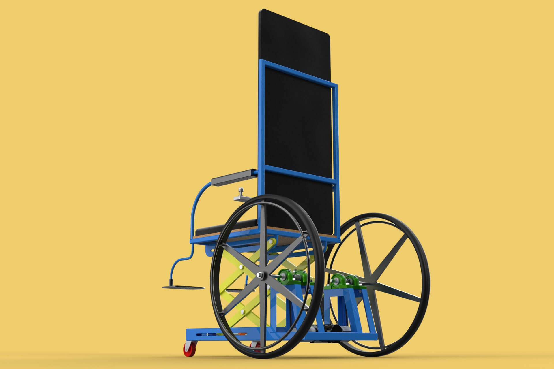 Elevating Power Electric Wheelchair Adjustable Height Stand - 3D Model ...