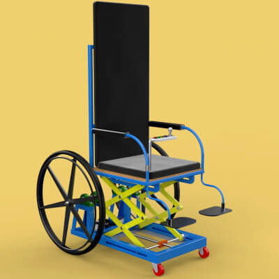 Elevating Power Electric Wheelchair Adjustable Height Stand - 3D Model ...