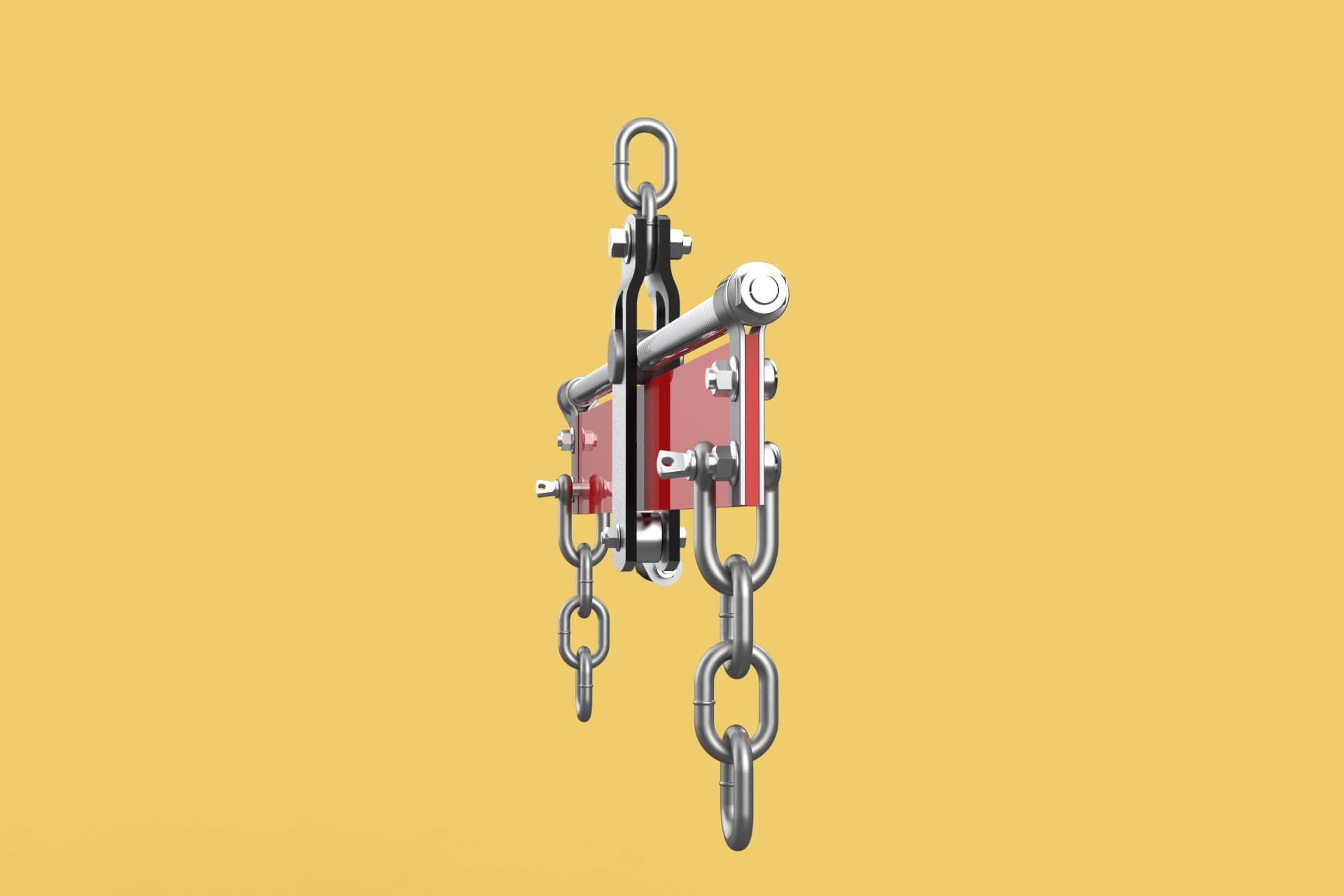 Engine Hoist Lift Crane Balancer Engine Load Leveler Chains - 3D Model ...